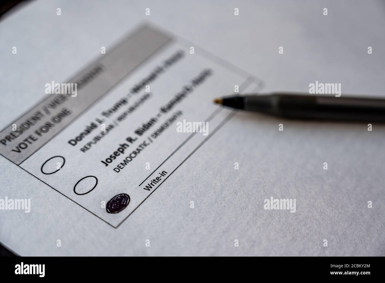 Third party write-in option on a 2020 ballot Stock Photo - Alamy
