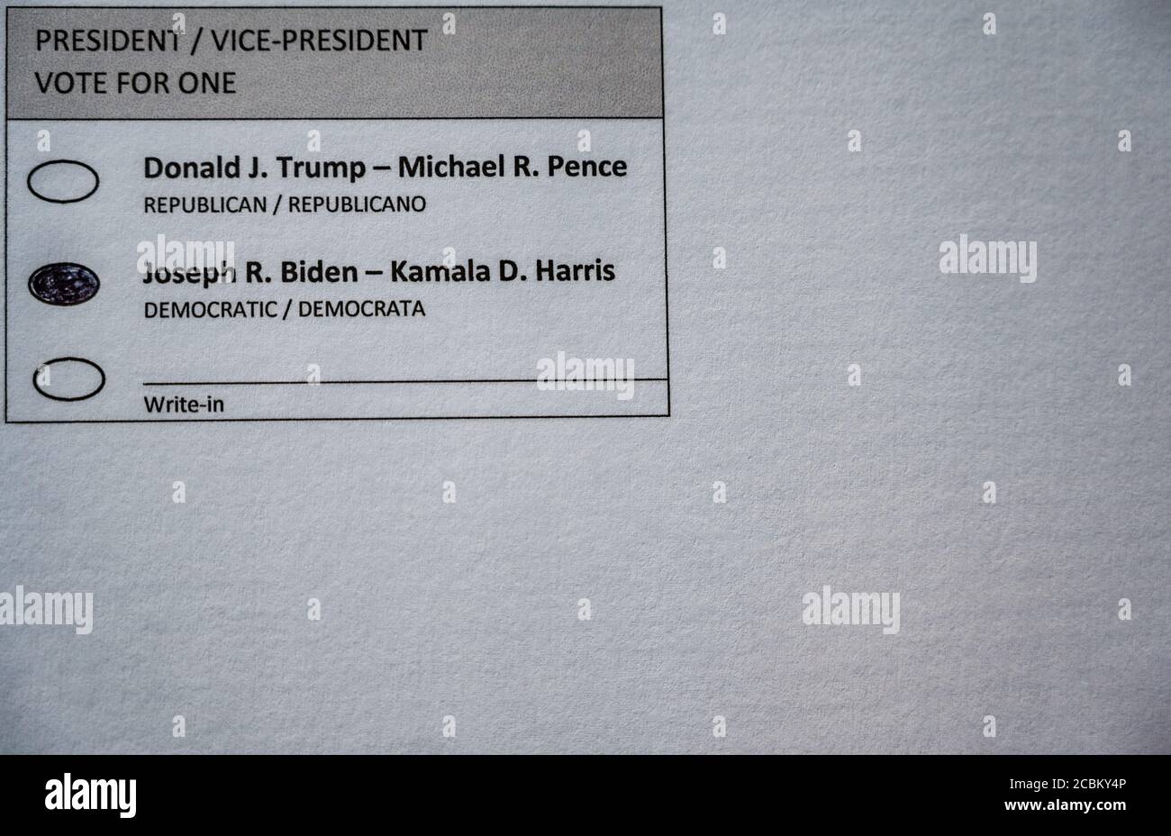 Sample ballot 2020 hi-res stock photography and images - Alamy