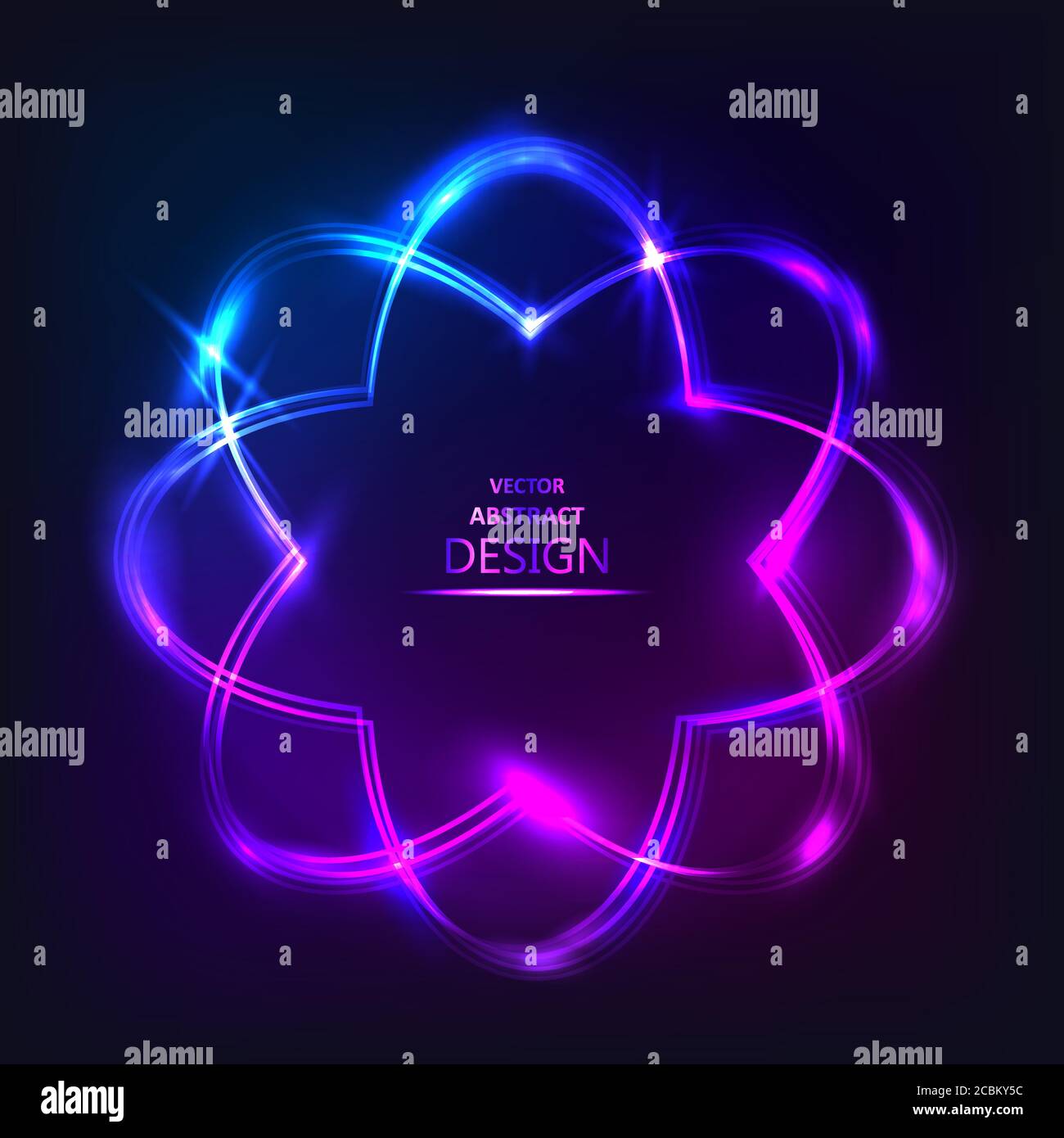 The sparkling neon banner. Multi-colored bright framework. The shining ...