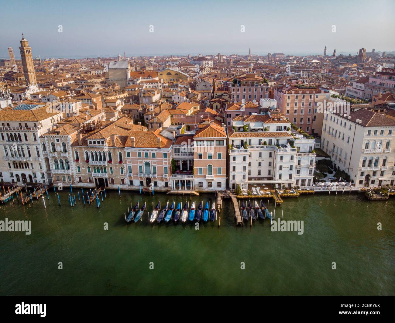 Venice from above with drone, Aerial drone photo of iconic and unique ...