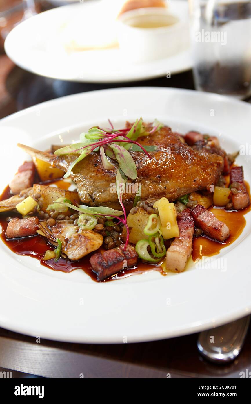 Still life with chicken cuisine and vegetables Stock Photo - Alamy