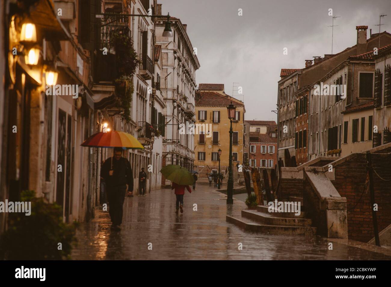 A canal in northern Venice, in the rain Stock Photo - Alamy