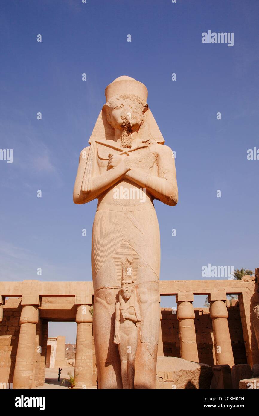 Statue at Karnak Temple complex, Luxor, Egypt Stock Photo - Alamy