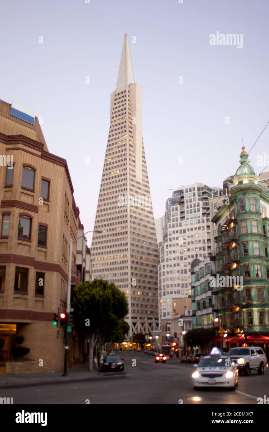 Cityscape with Transamerica Pyramid, San Francisco, California, USA ...