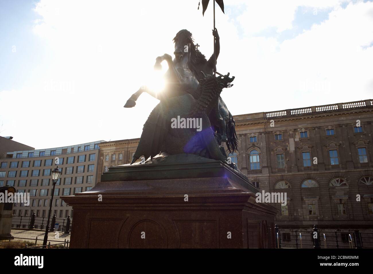 St George and dragon statue, Berlin, Germany Stock Photo - Alamy