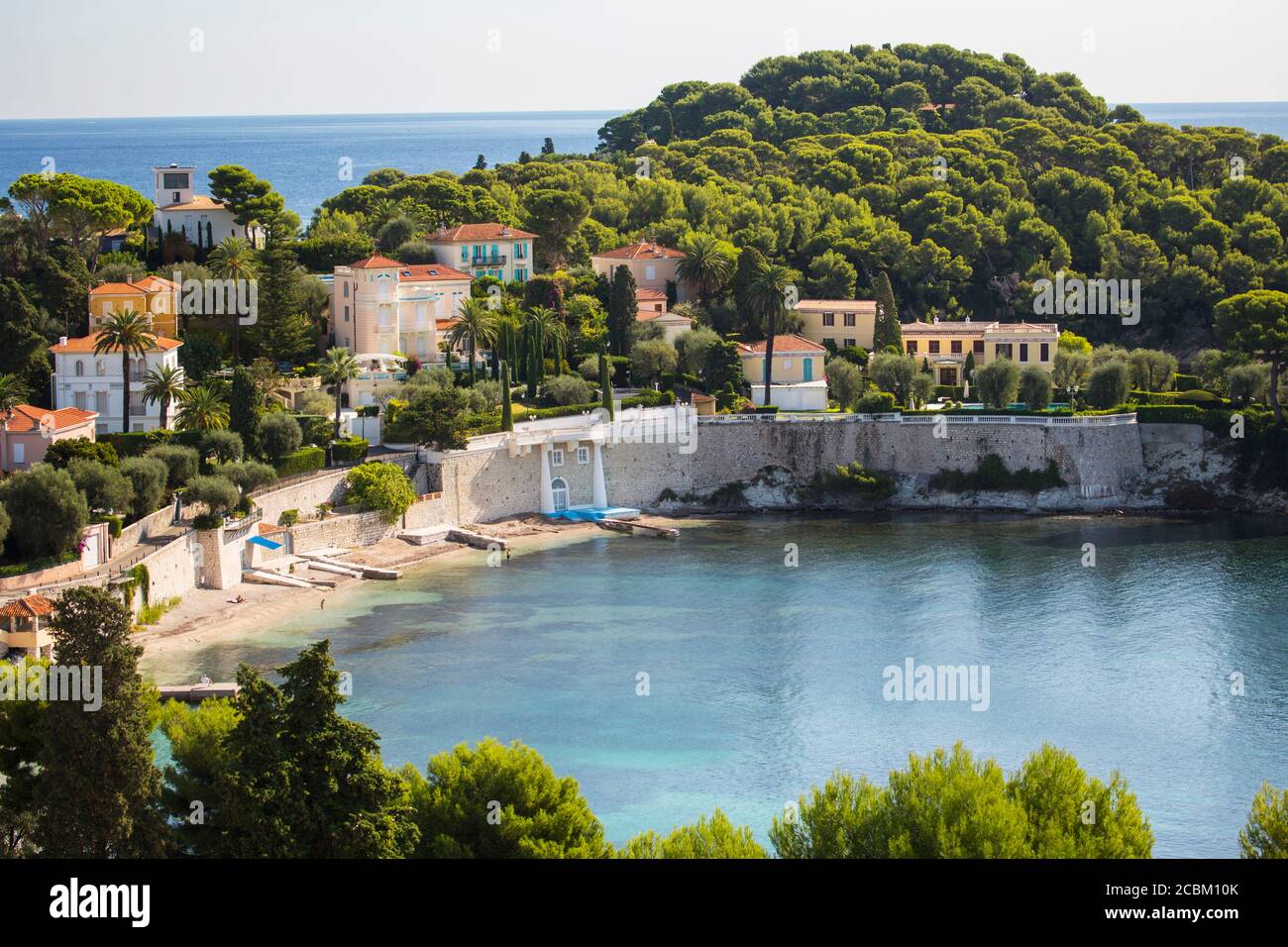 Elevated view of waterfront, St Jean Cap Ferrat, France Stock Photo - Alamy