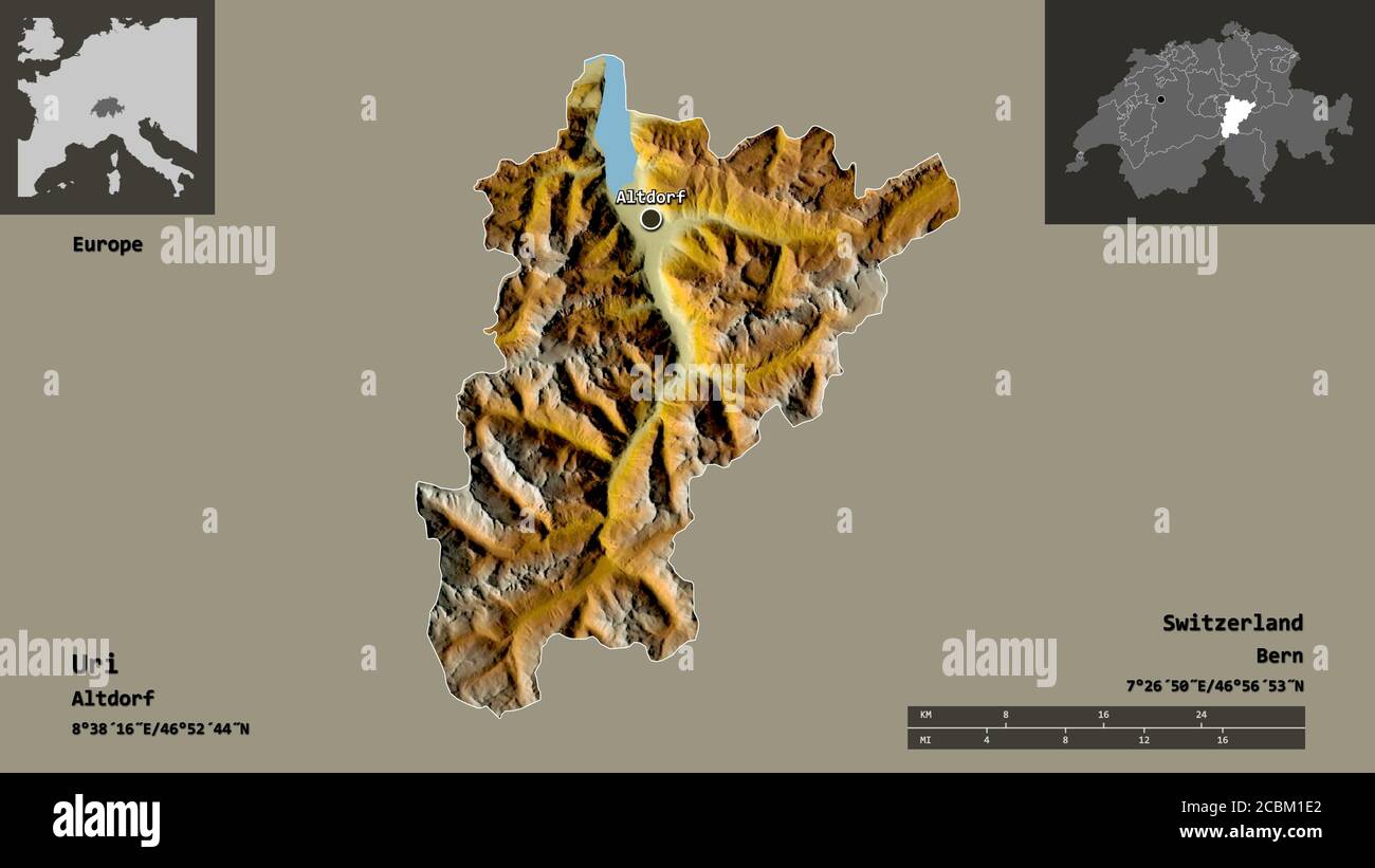 Switzerland Map Relief 3d High Resolution Stock Photography and Images ...