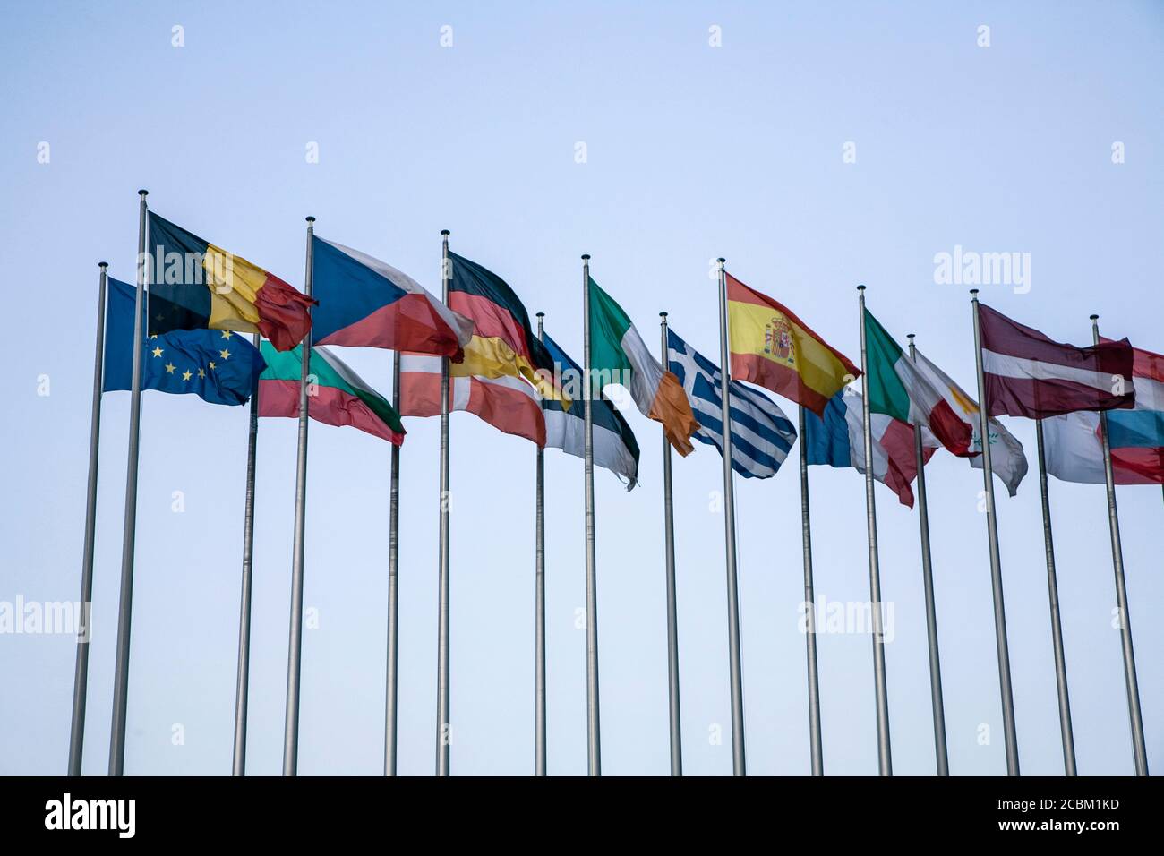 Flags of member states, Council of Europe, Strasbourg, France Stock ...