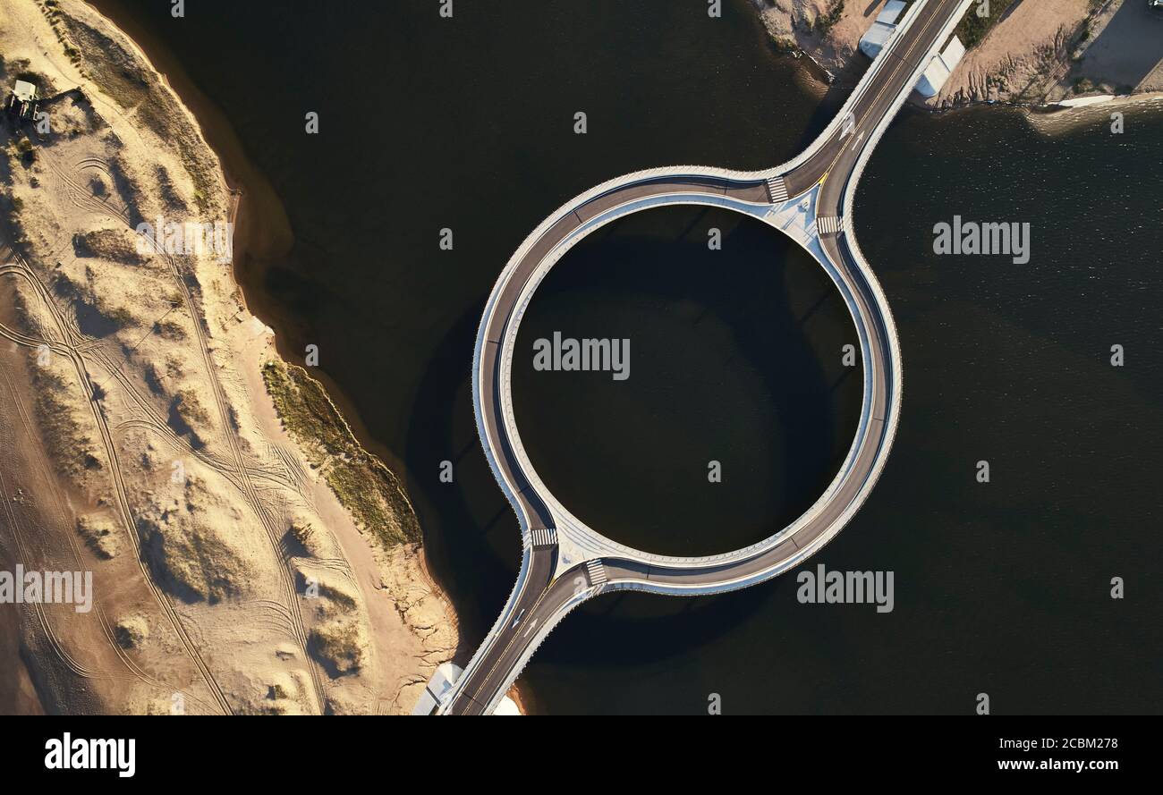 Laguna Garzon Round bridge, Paso de la Laguna, Salto, Uruguay Stock ...