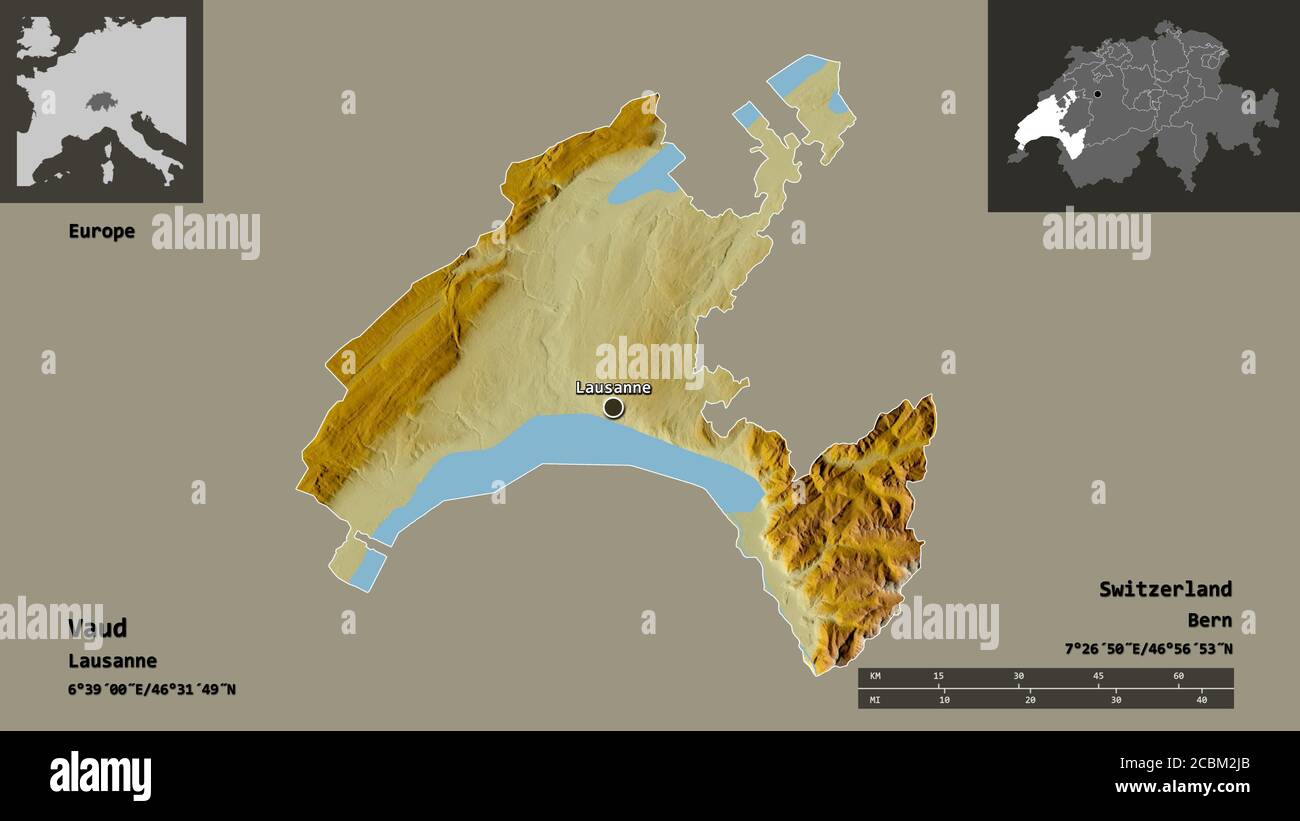 Vaud map hi-res stock photography and images - Alamy