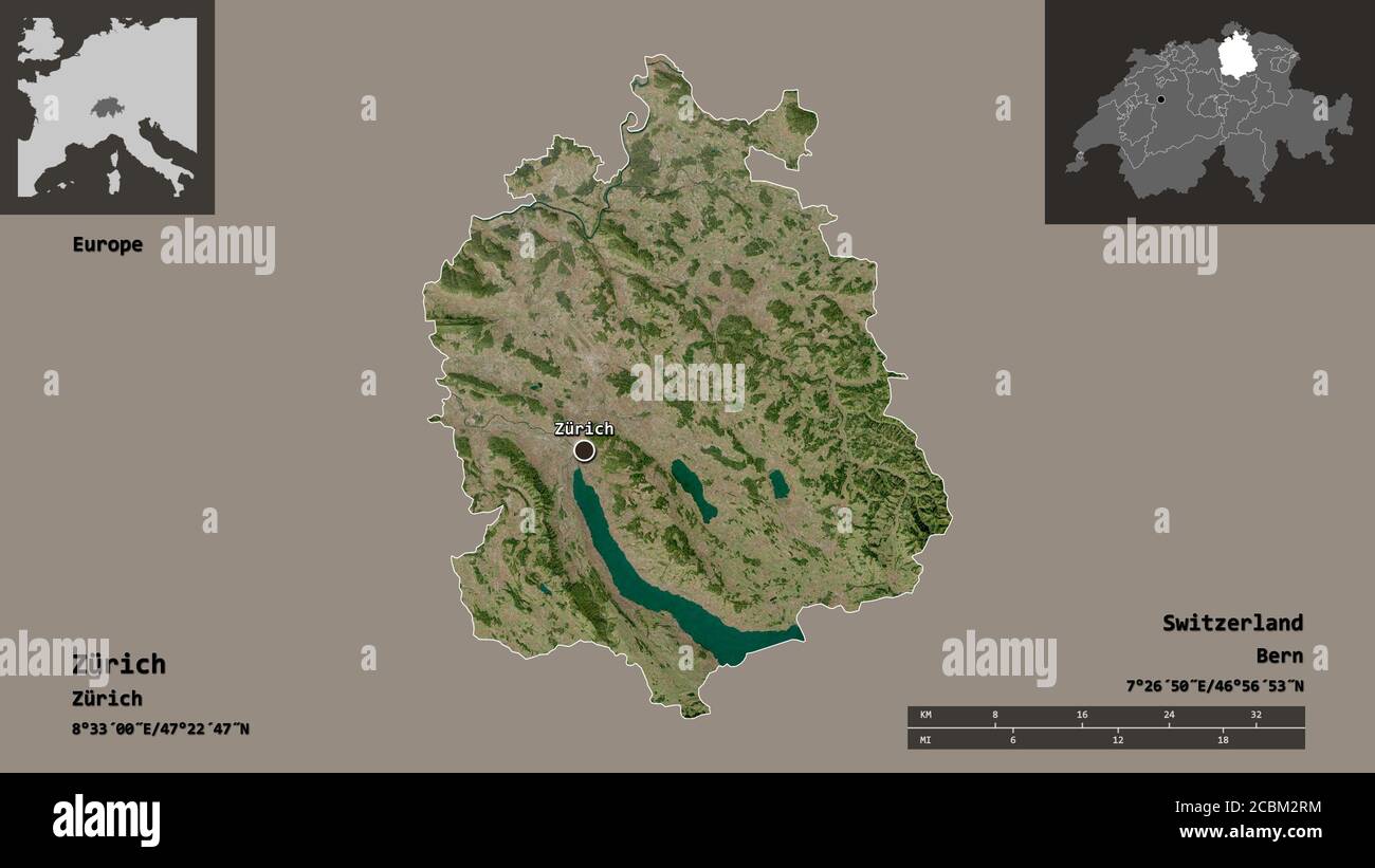 Satellite view of zurich map hi-res stock photography and images - Alamy