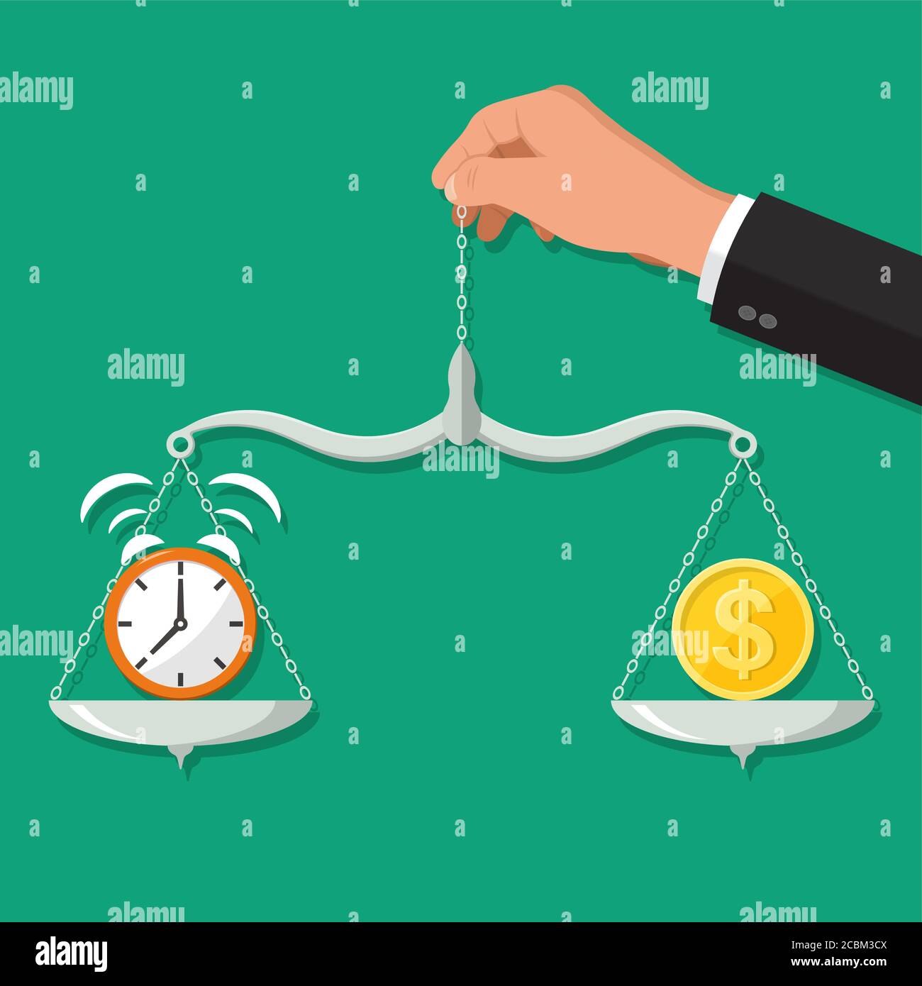 Money balance scales Stock Vector Images - Alamy