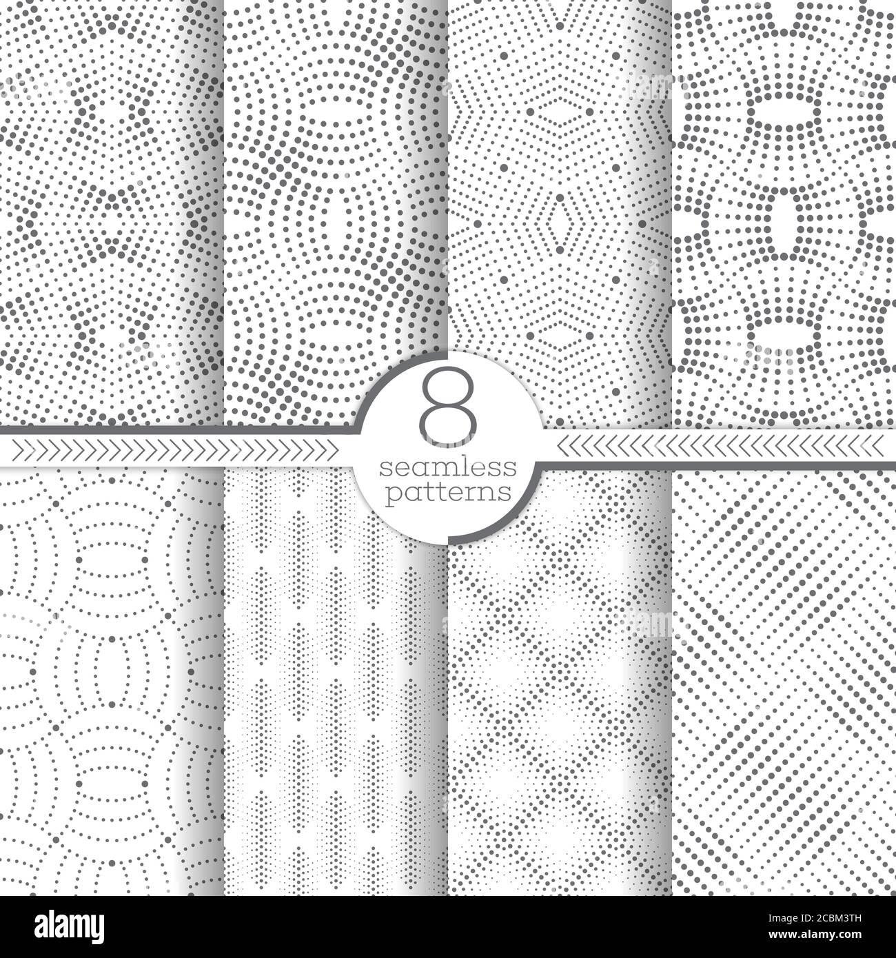 Set of vector seamless patterns. Modern stylish geometric textures with ...
