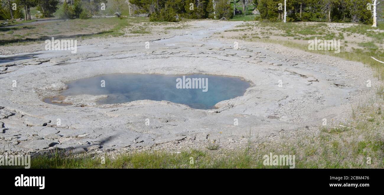 Late Spring in Yellowstone National Park: Spa Geyser of the Grotto ...