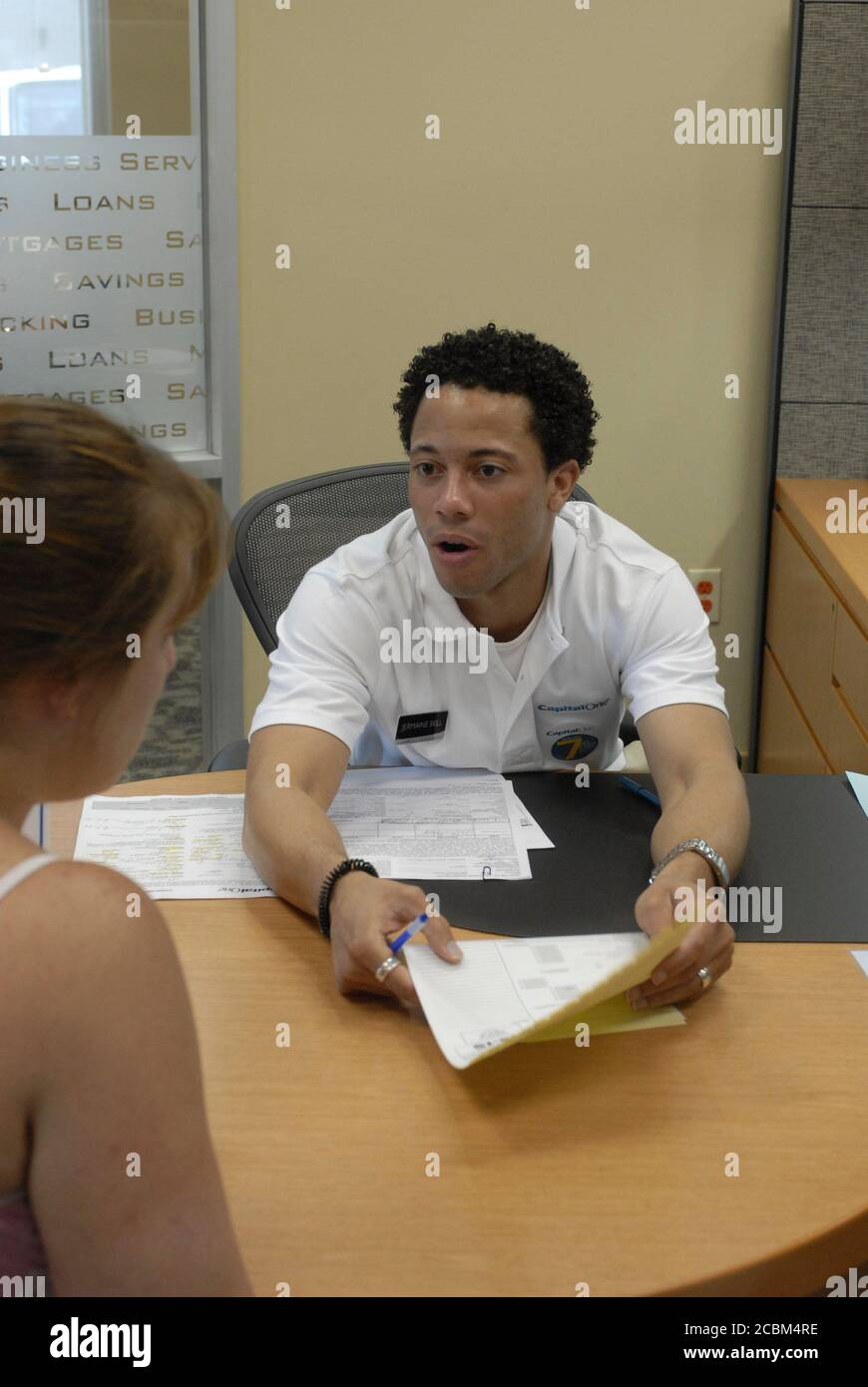 Bank representative talking client hi-res stock photography and images ...