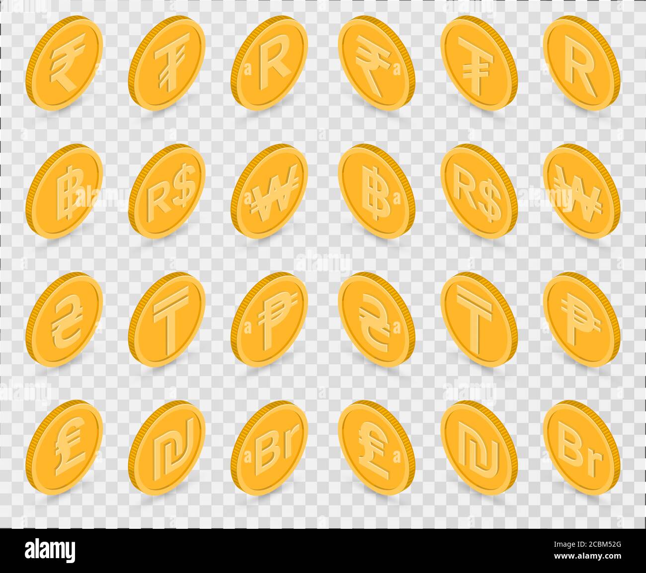 Won 3d gold coins Stock Vector Images - Alamy