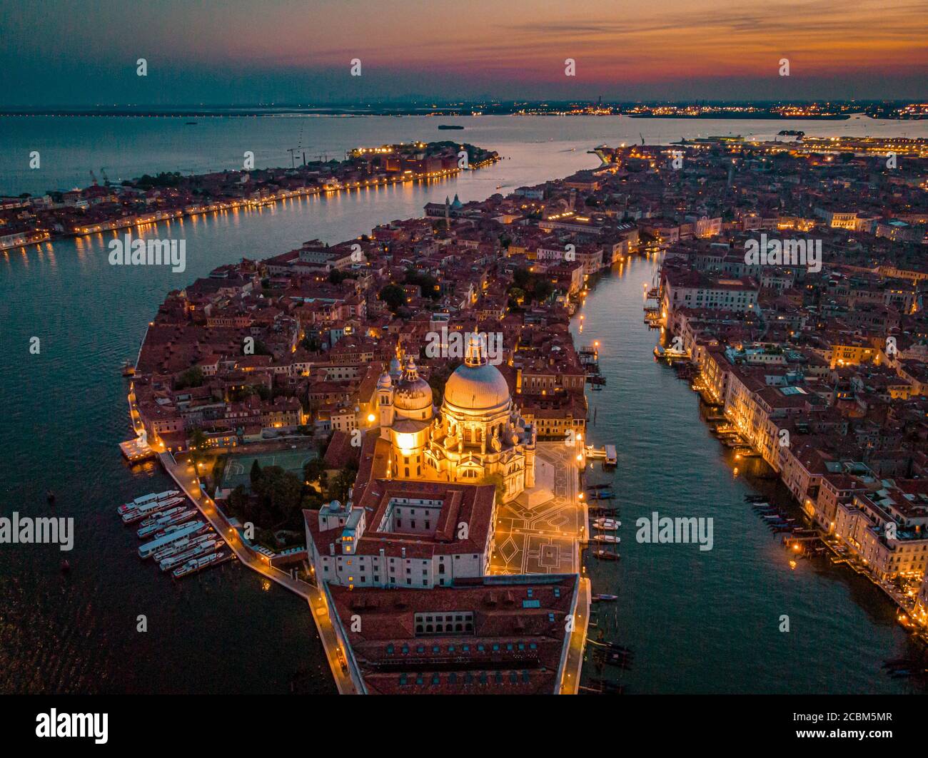 Venice from above with drone, Aerial drone photo of iconic and unique ...