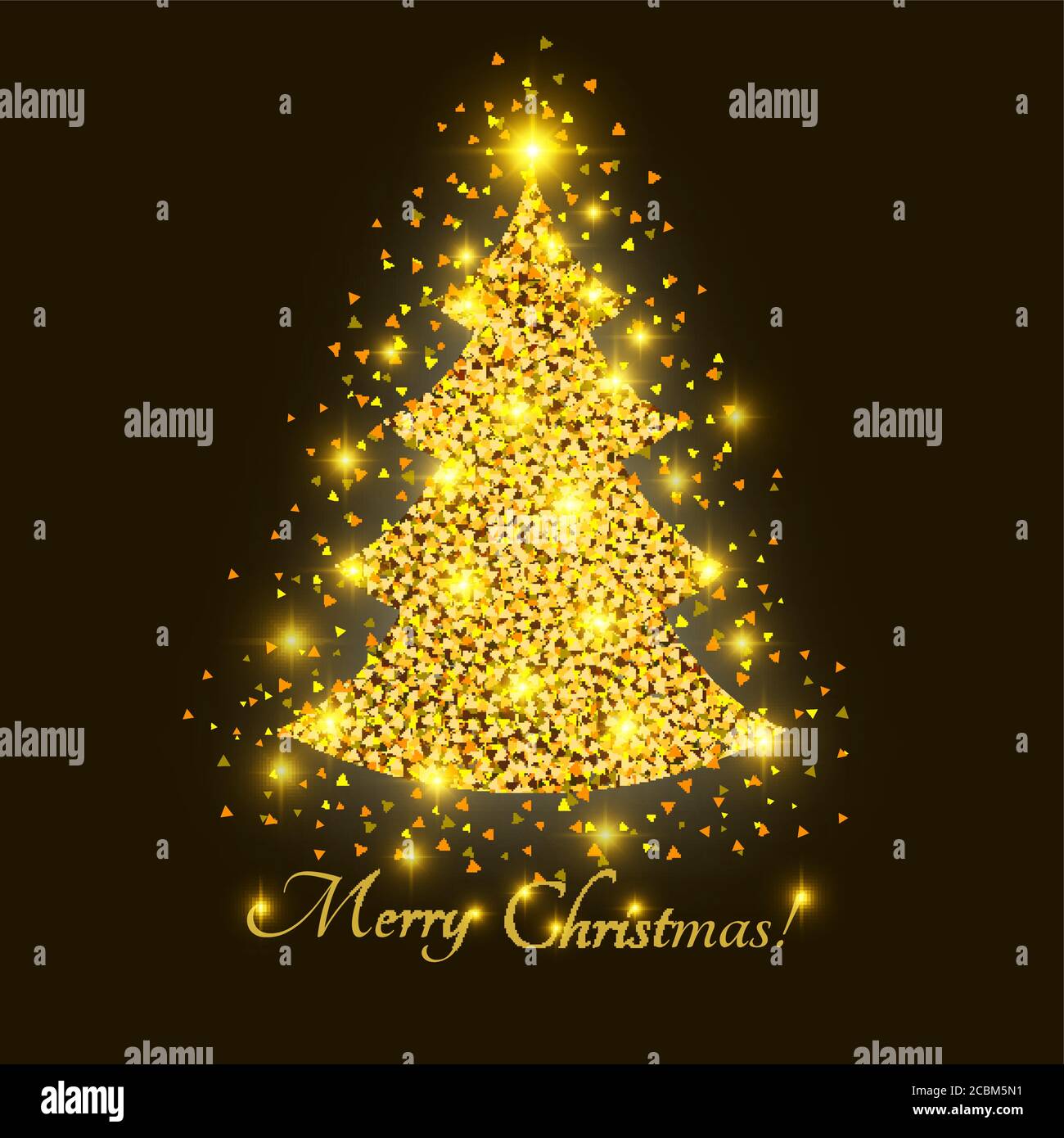 Golden christmas tree fireworks on Stock Vector Images - Alamy