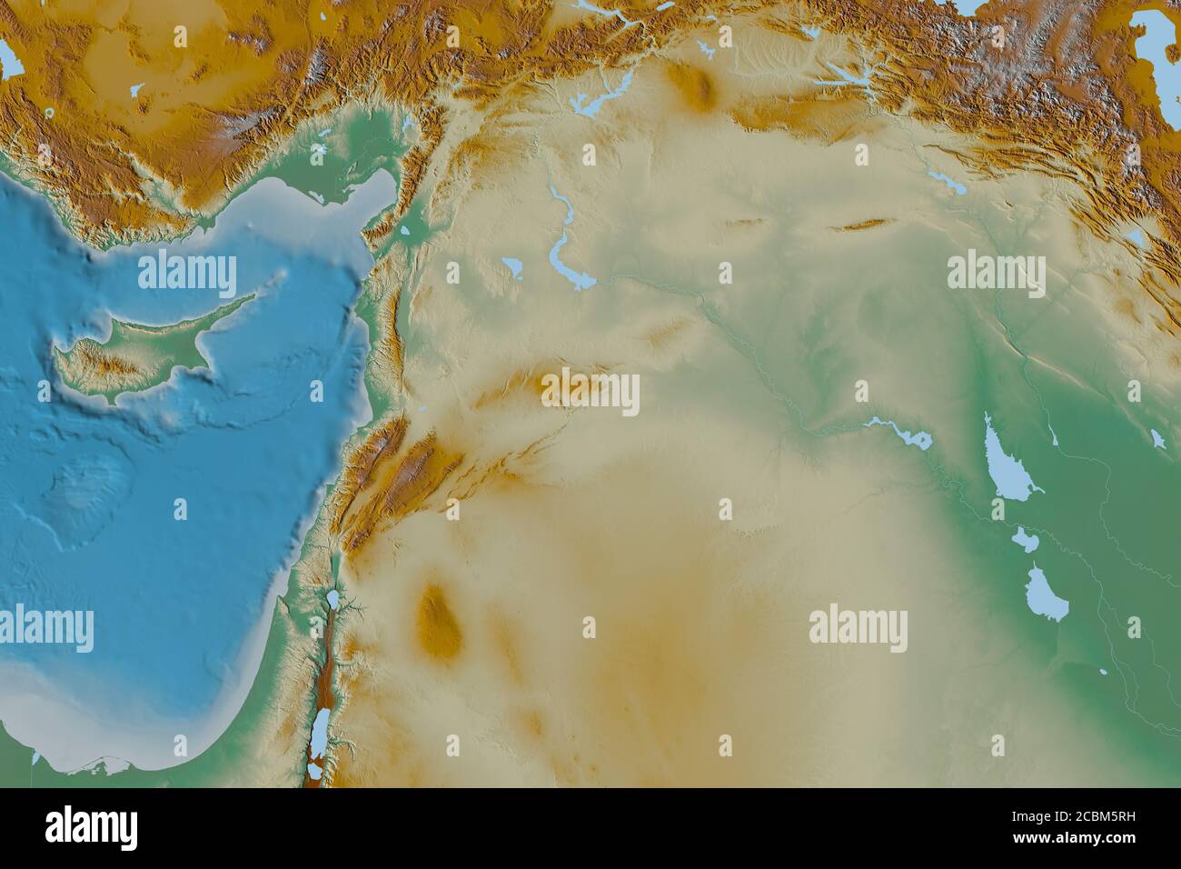 Syria topographic map 3d hi-res stock photography and images - Alamy