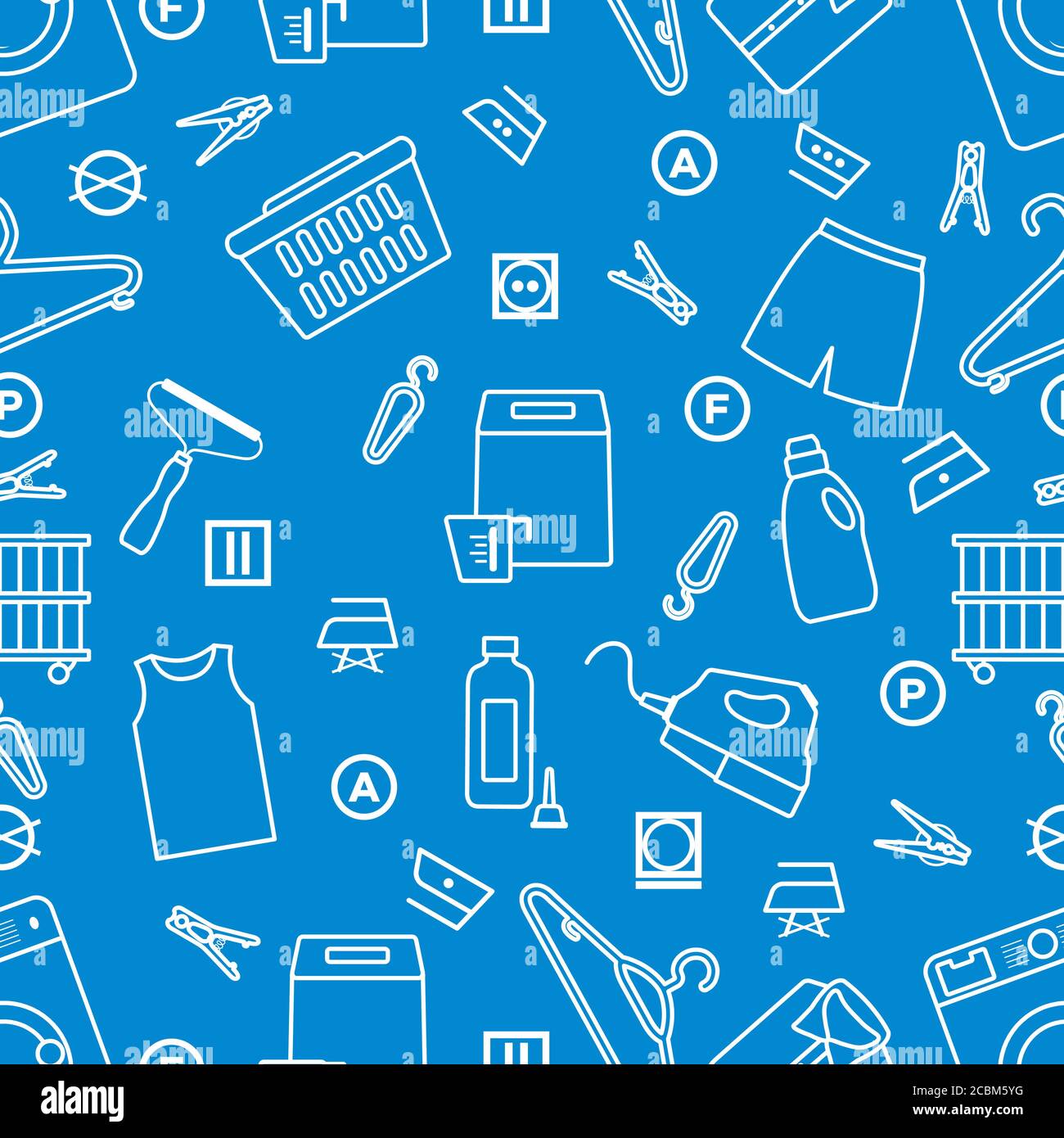 Vector seamless pattern Illustration Dry cleaning, laundry ...
