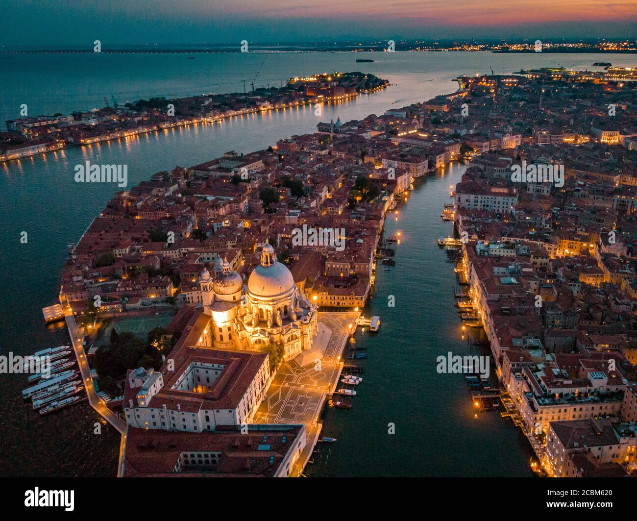 Venice from above with drone, Aerial drone photo of iconic and unique ...
