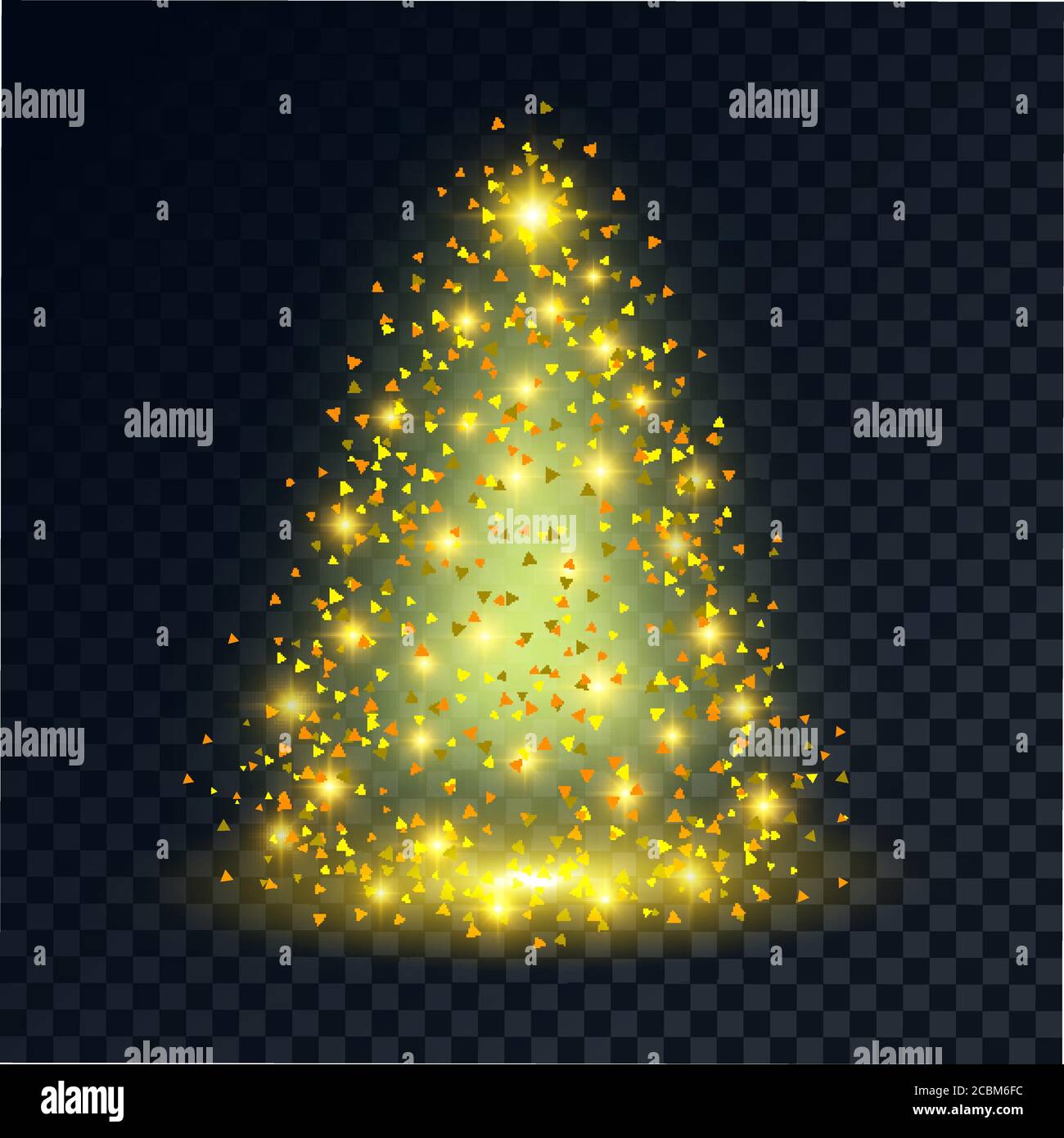 Golden christmas tree fireworks on Stock Vector Images - Alamy