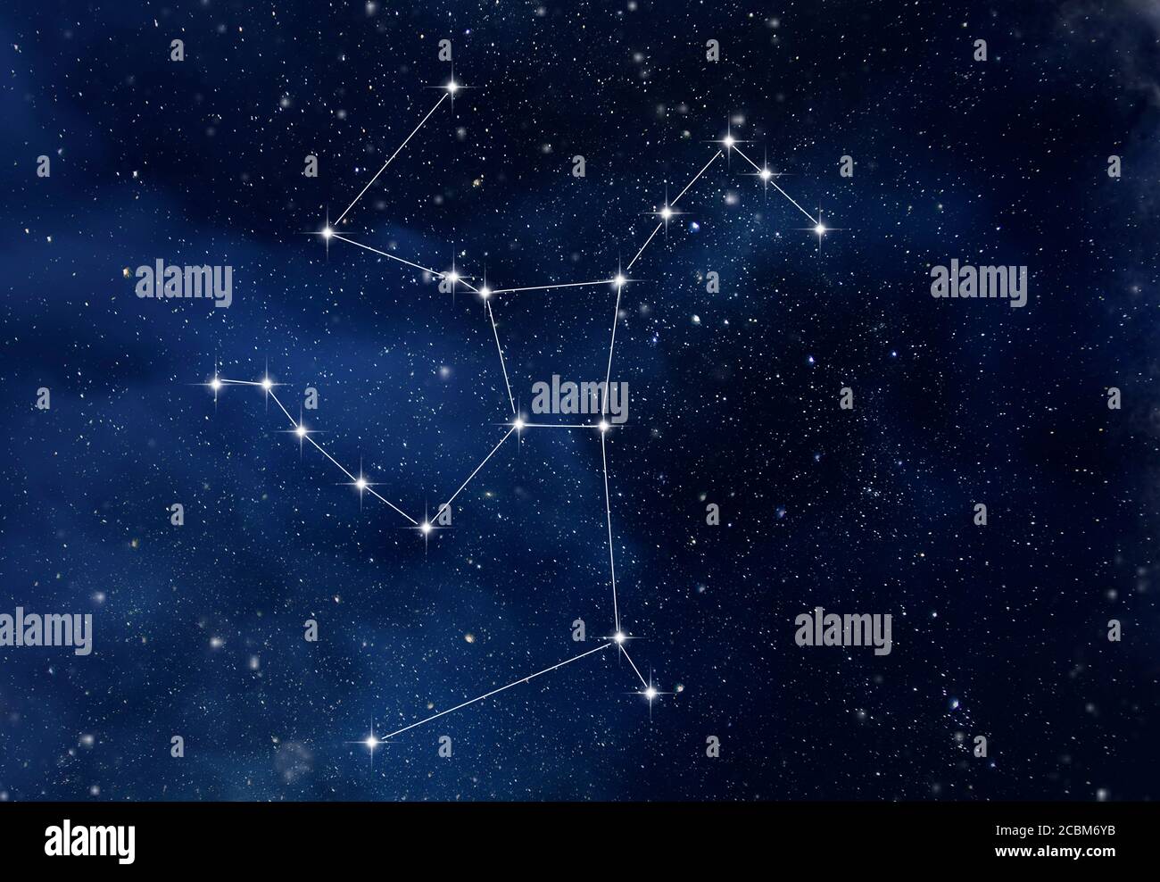 Hercules constellation in night starry sky Stock Photo - Alamy