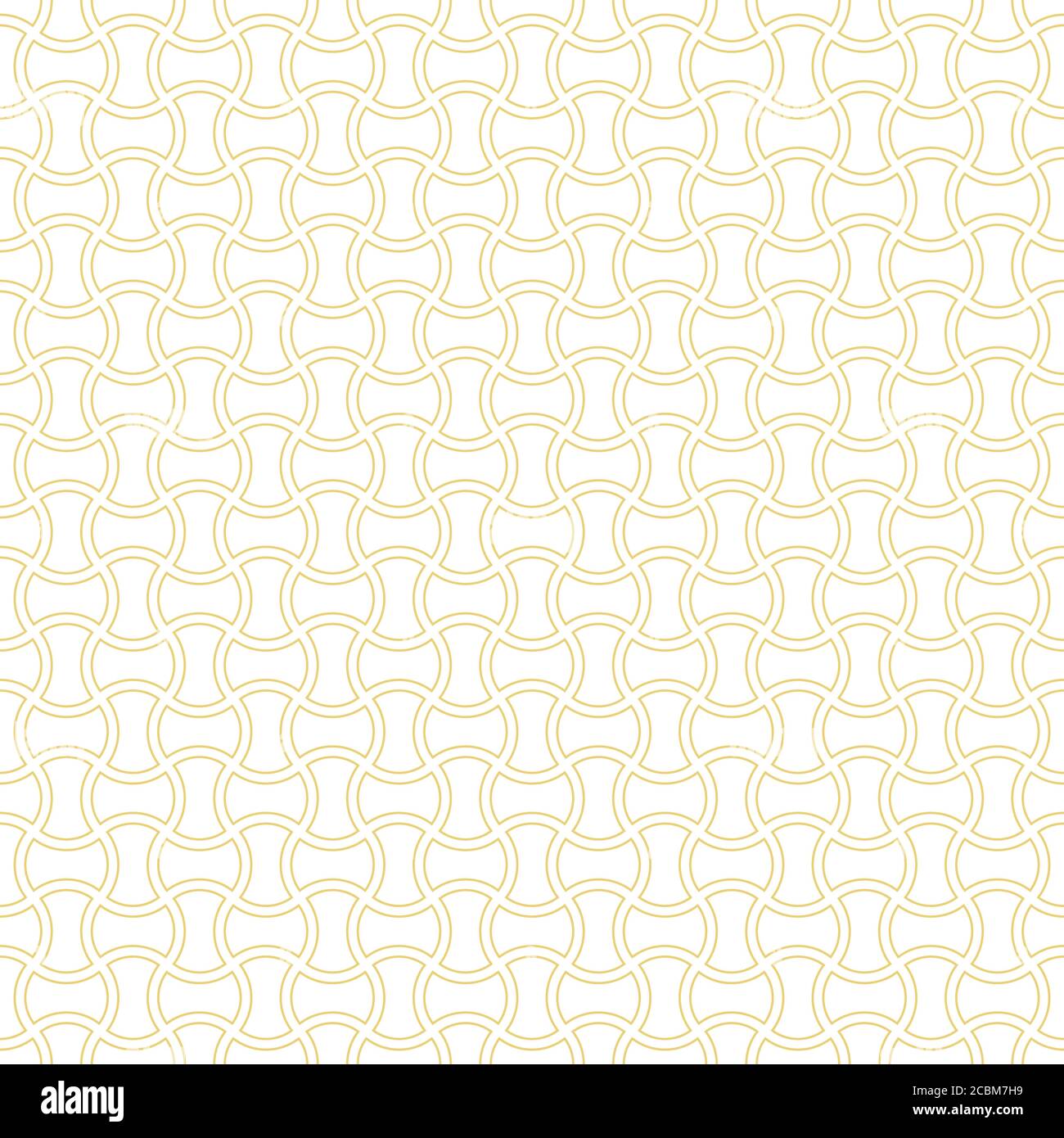 Vector seamless pattern. Modern stylish texture with intersecting thin waved lines which form ...