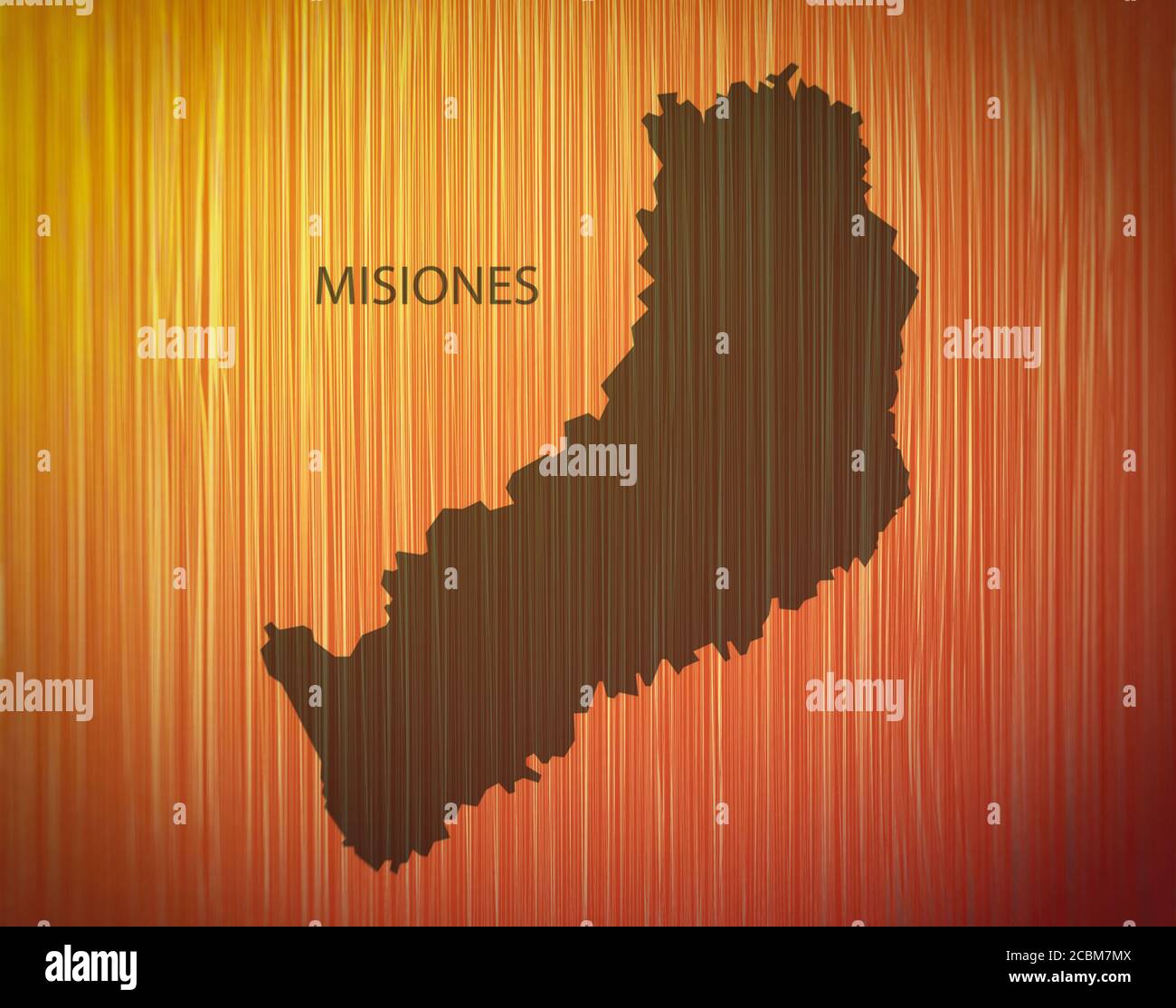 Map of Misiones Province, Argentina, on wooden background, 3D ...