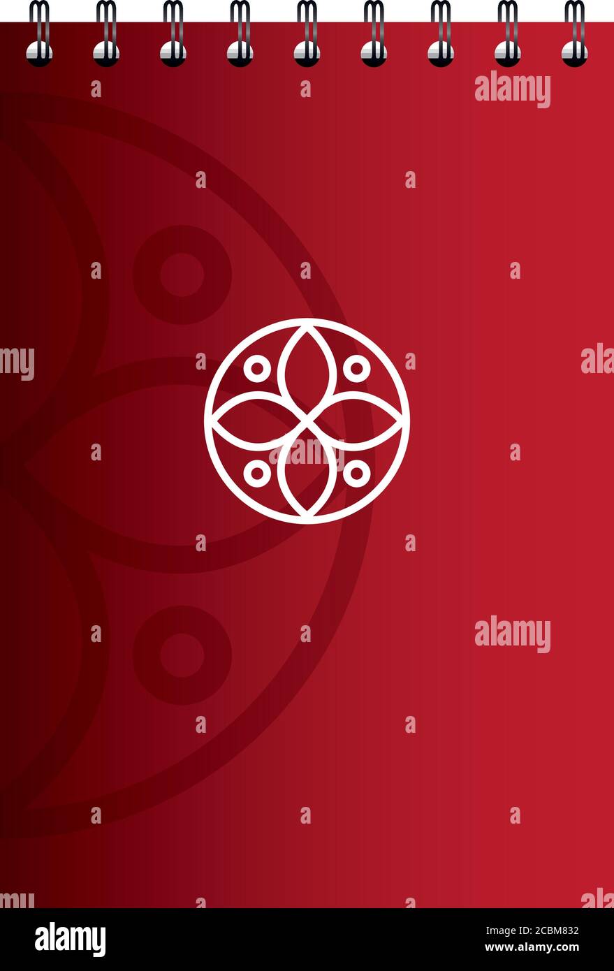 notebook red color mockup with white sign, corporate identity Stock ...