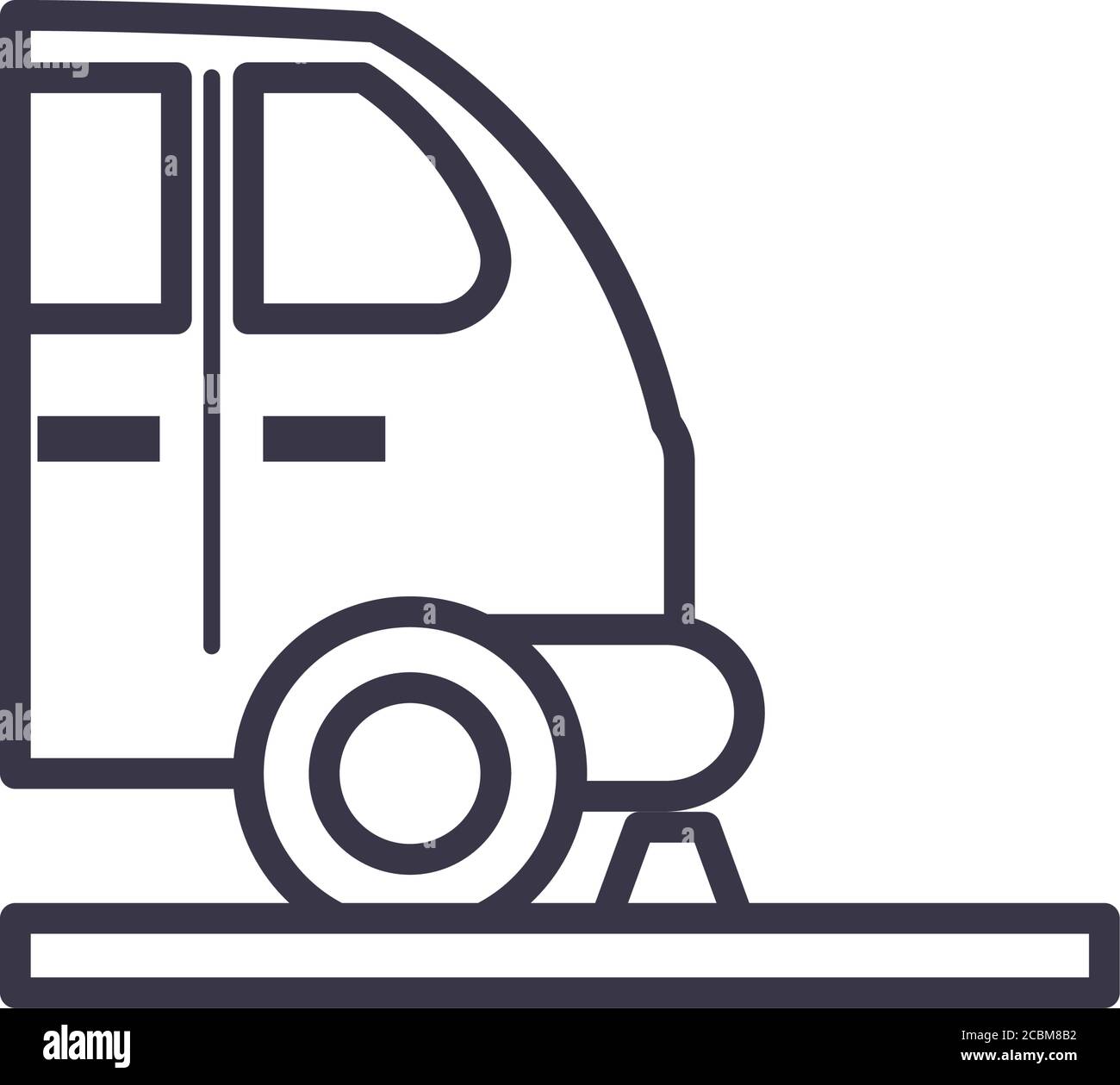 parked car side view line style icon design, Parking and transportation ...