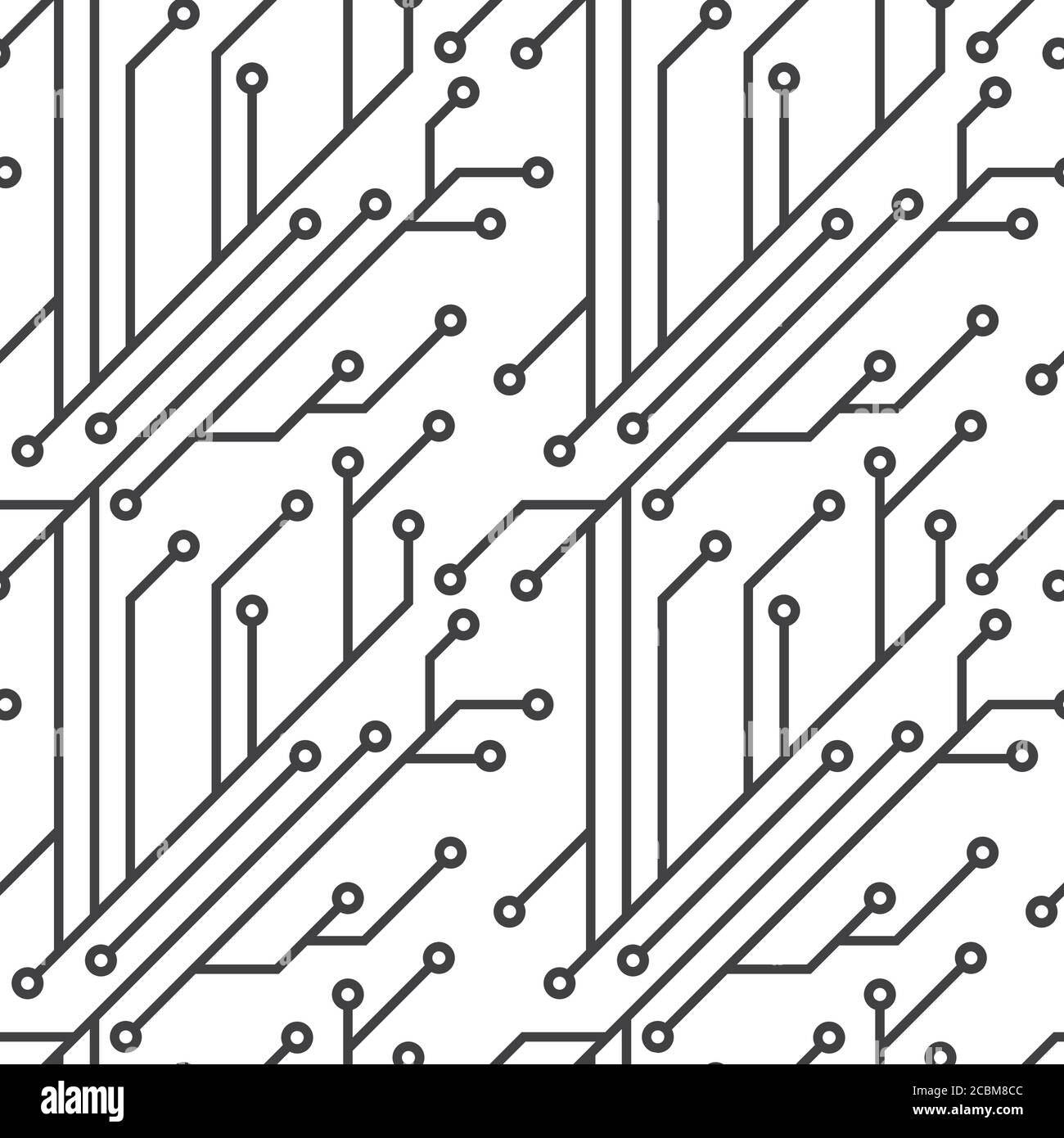 Vector seamless pattern. Abstract geometrical background. Original linear techno texture with ...