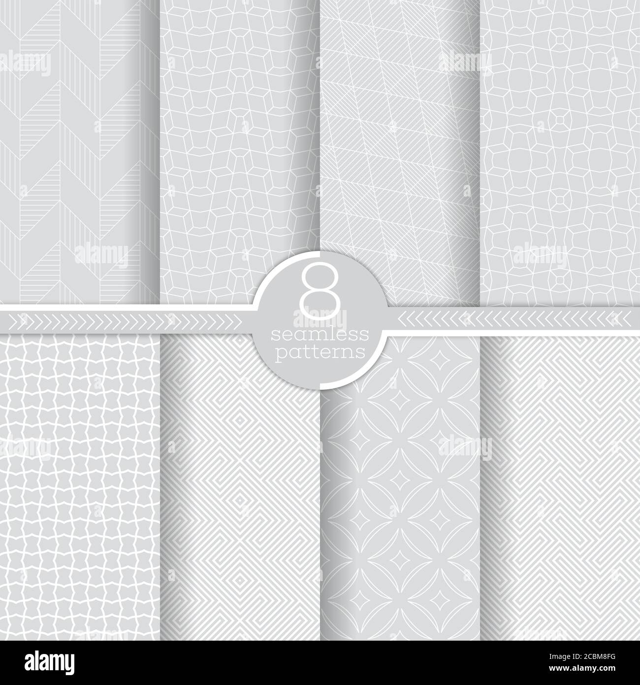 Set of vector seamless patterns. Modern stylish geometric textures ...