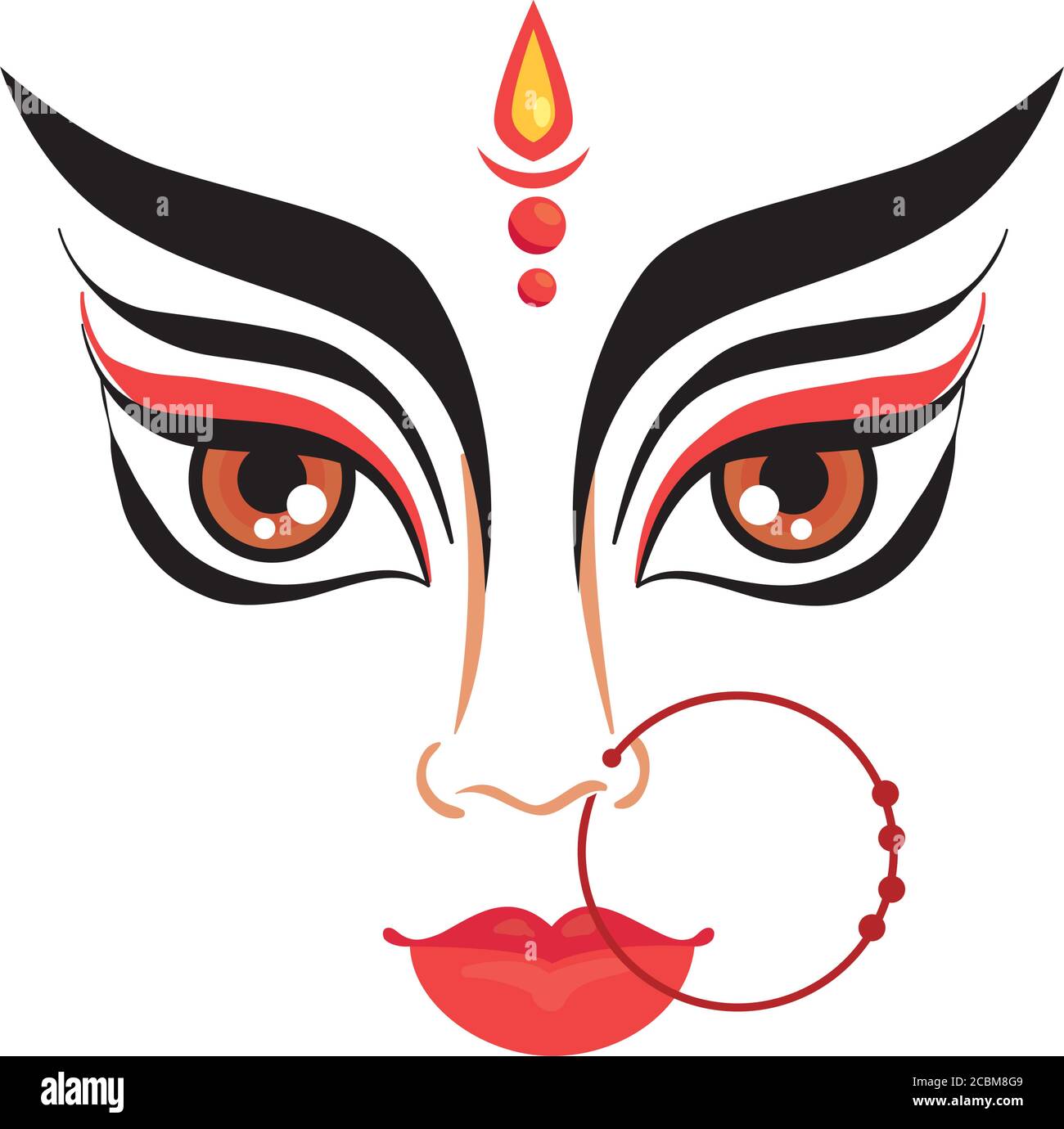 Devi Durga Face In Art