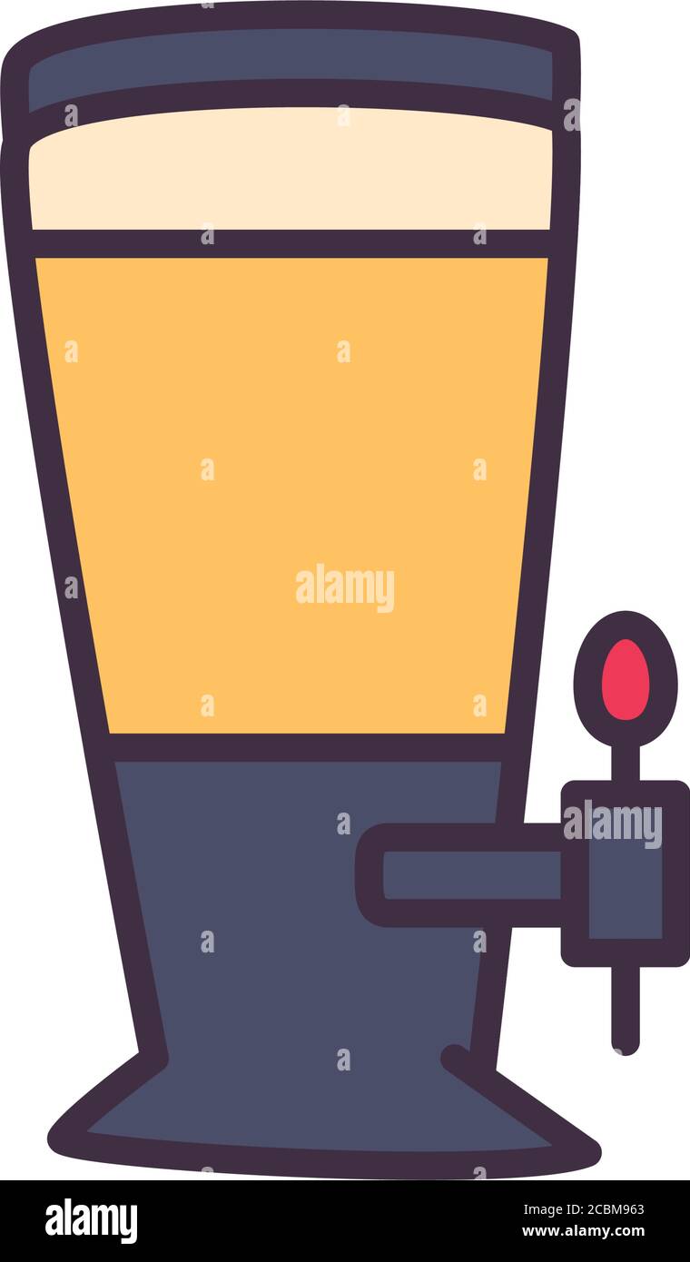 Beer giraffe line and fill style icon design, Pub alcohol bar brewery ...