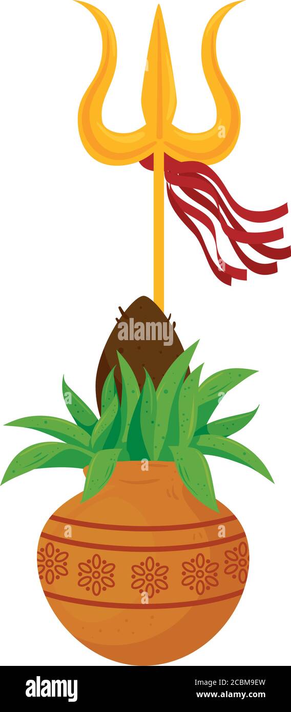 Vector pooja kalash design illustration Cut Out Stock Images & Pictures ...