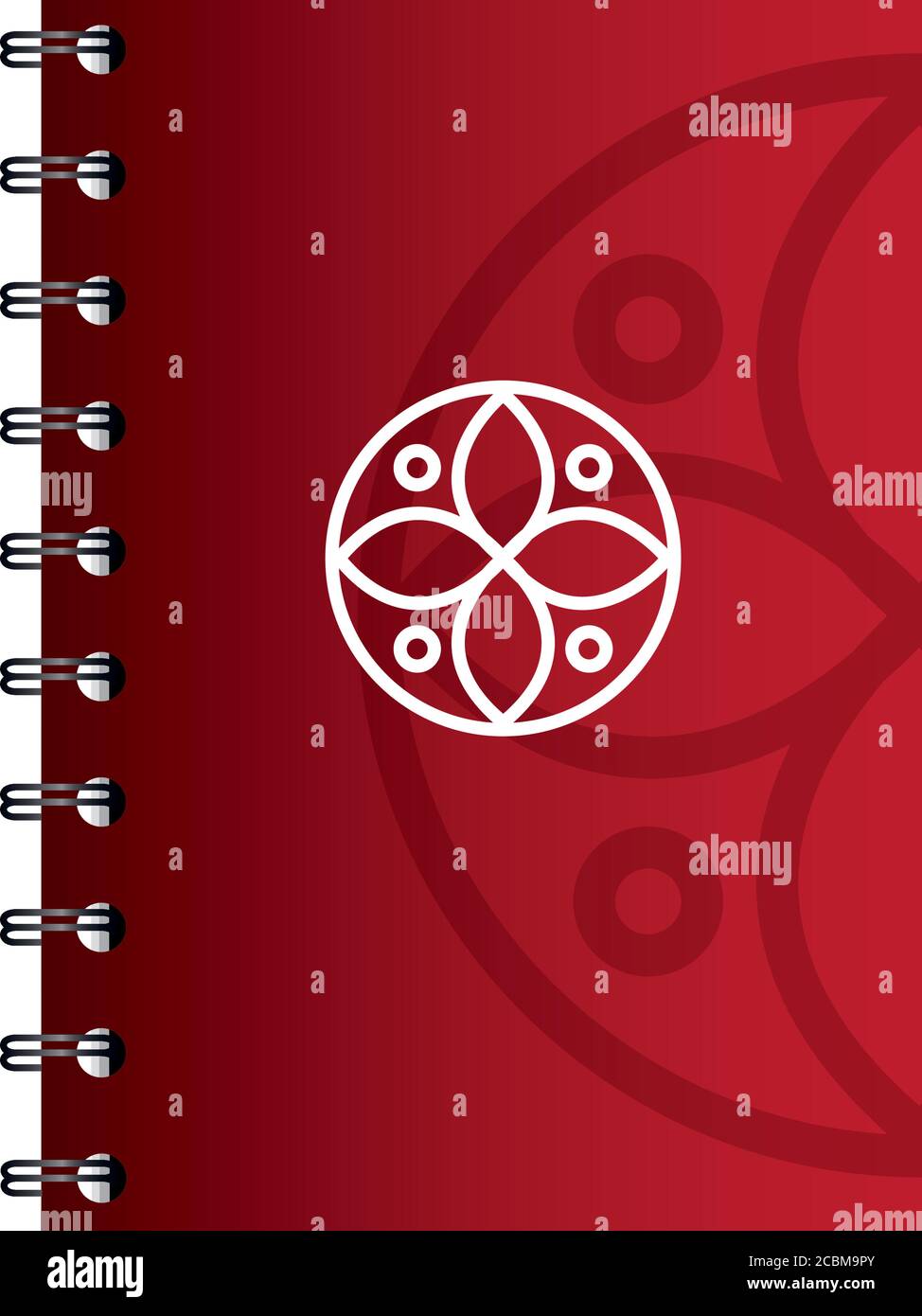 notebook red color mockup with white sign, corporate identity Stock ...