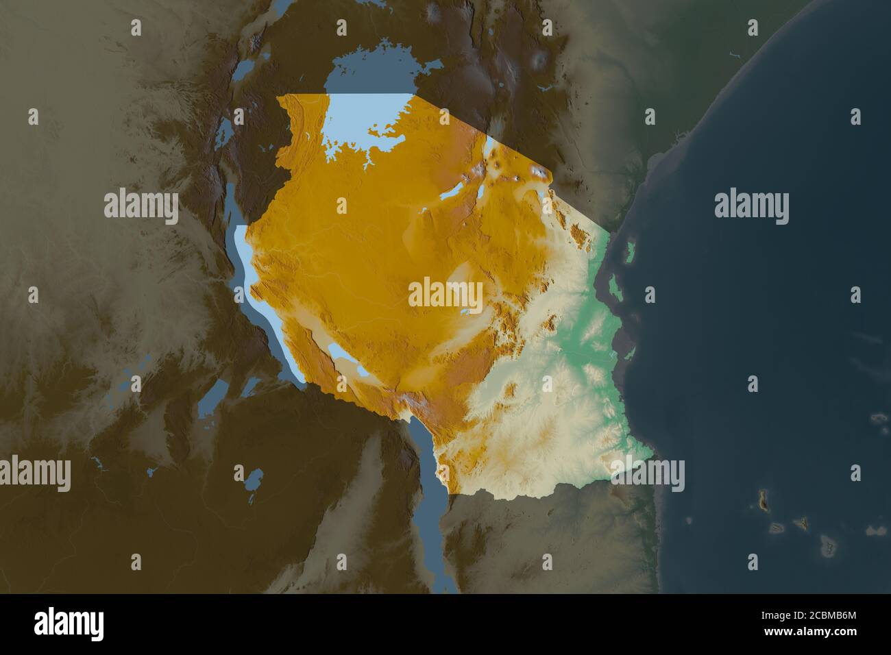 Topographic map of tanzania hi-res stock photography and images - Alamy