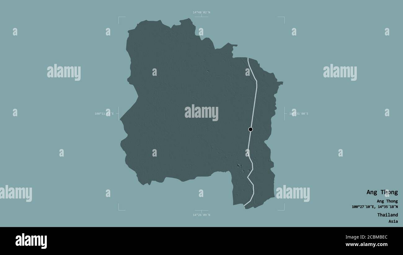 Ang thong province map hi-res stock photography and images - Alamy