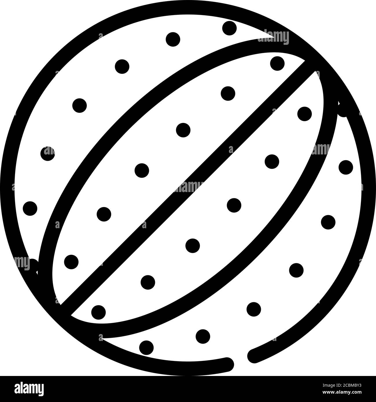 chewing ball for dog line icon vector illustration Stock Vector Image ...