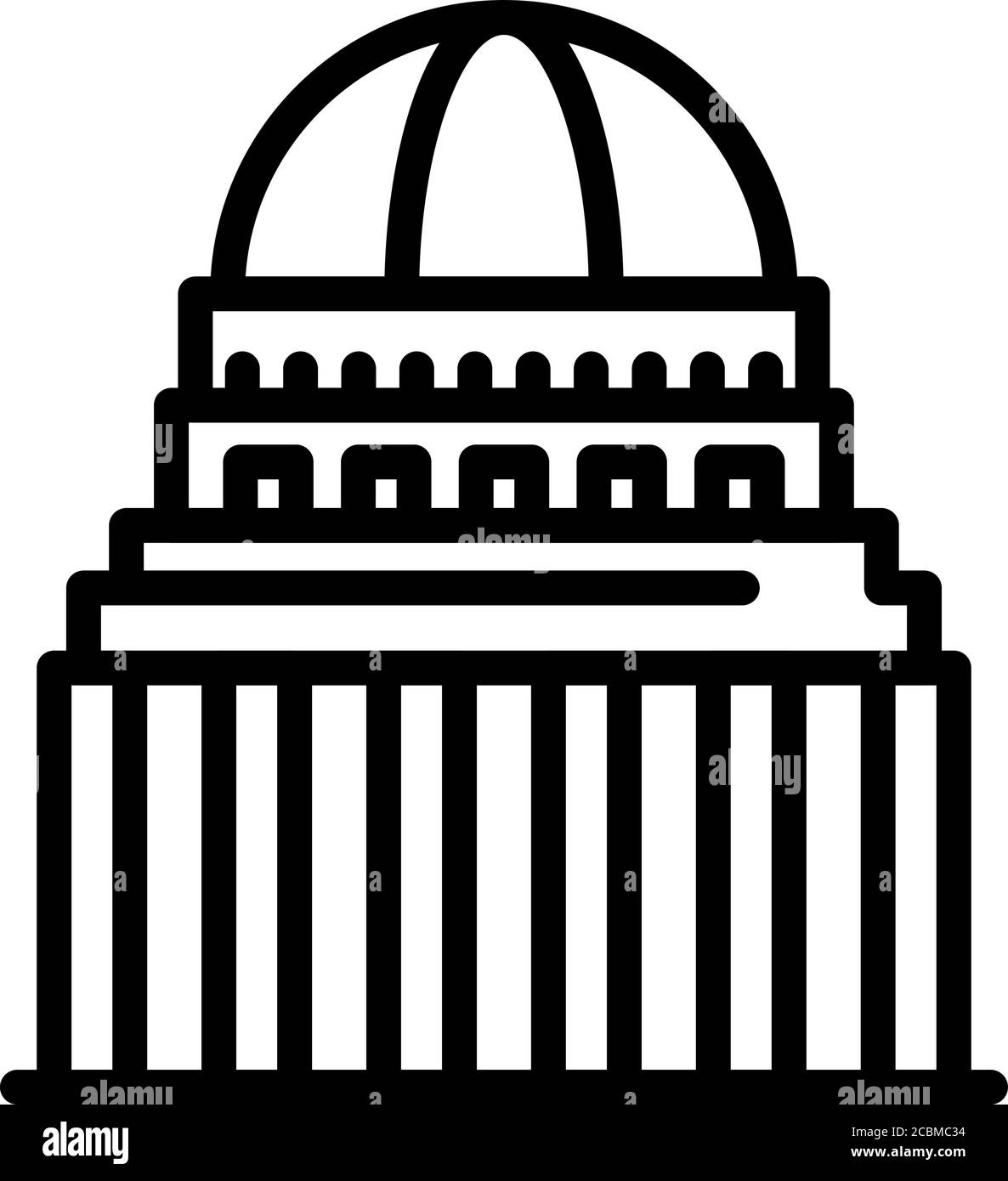 City parliament building icon, outline style Stock Vector Image & Art ...