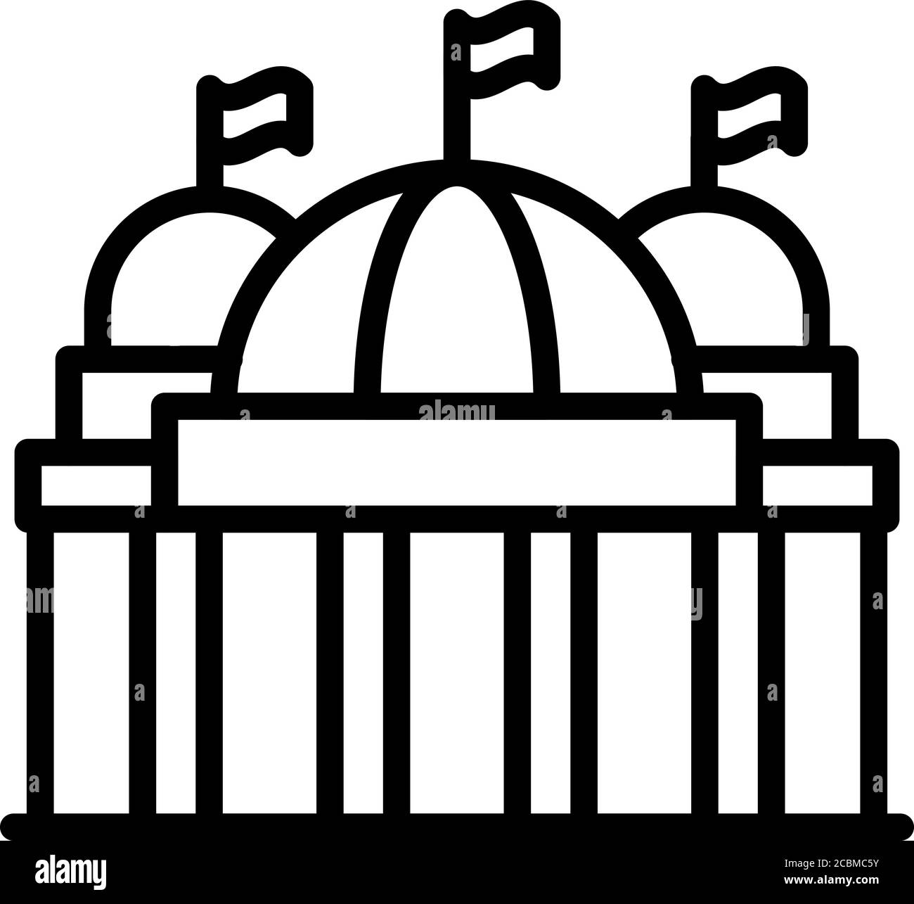 Government building icon, outline style Stock Vector Image & Art - Alamy