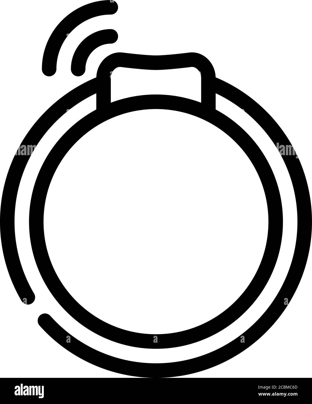 collar with gps tracker line icon vector illustration Stock Vector ...