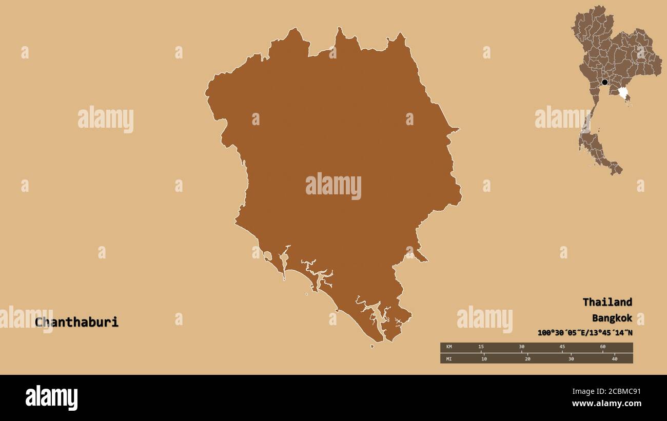 Chanthaburi thailand map hi-res stock photography and images - Alamy