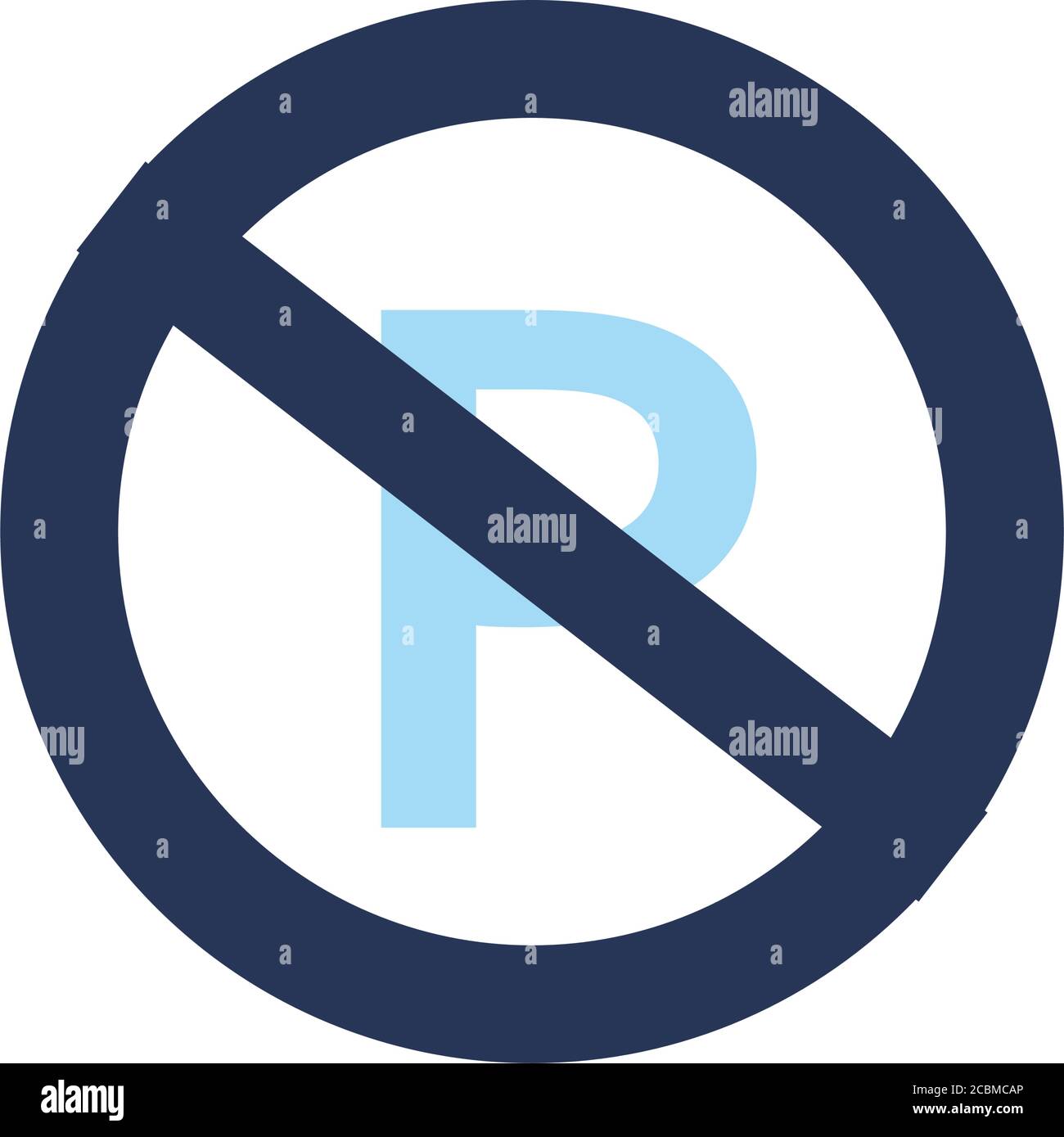 parking road sign with ban flat style icon design, Park and ...