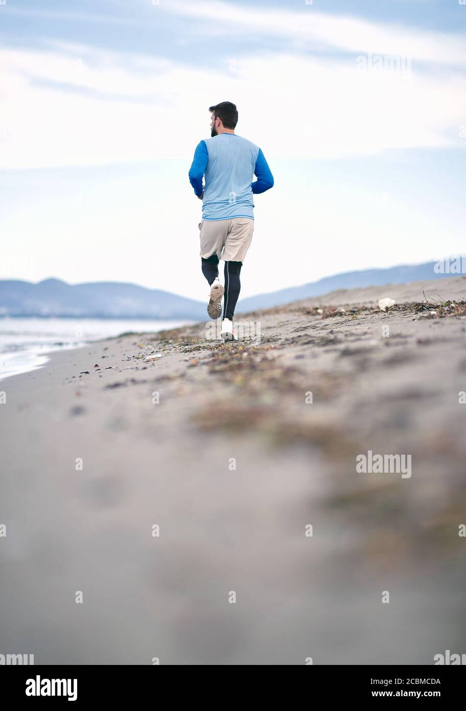 Morning workout on the beach hi-res stock photography and images - Alamy