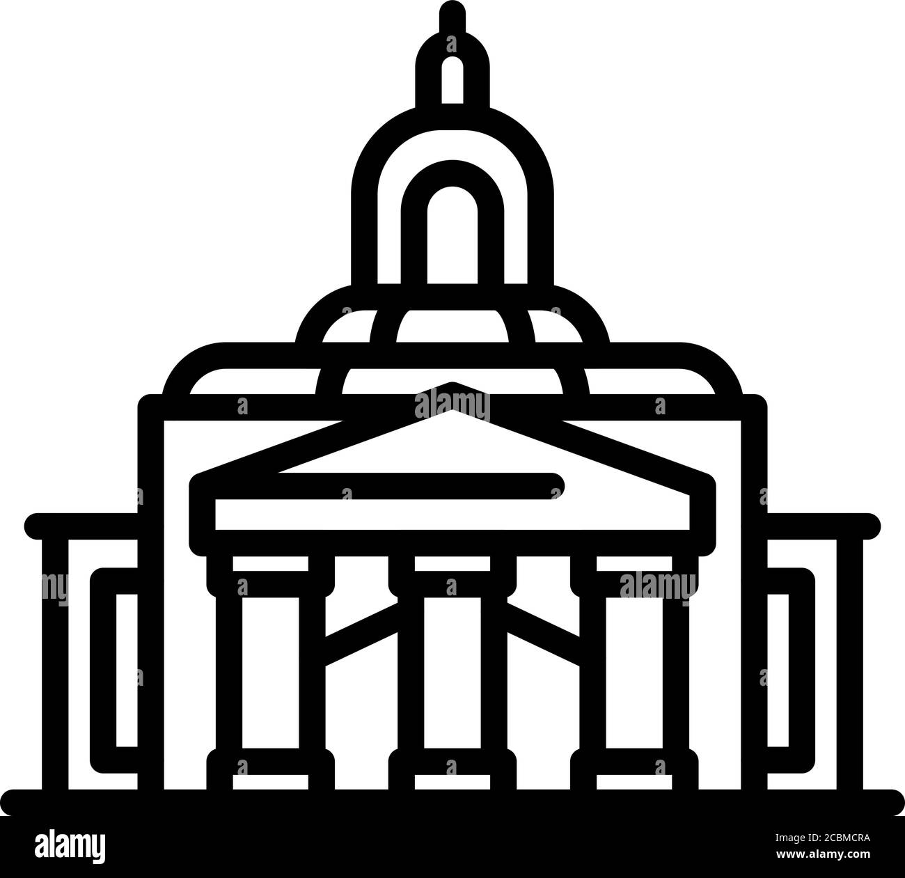 Architecture government building tree column Stock Vector Images - Alamy