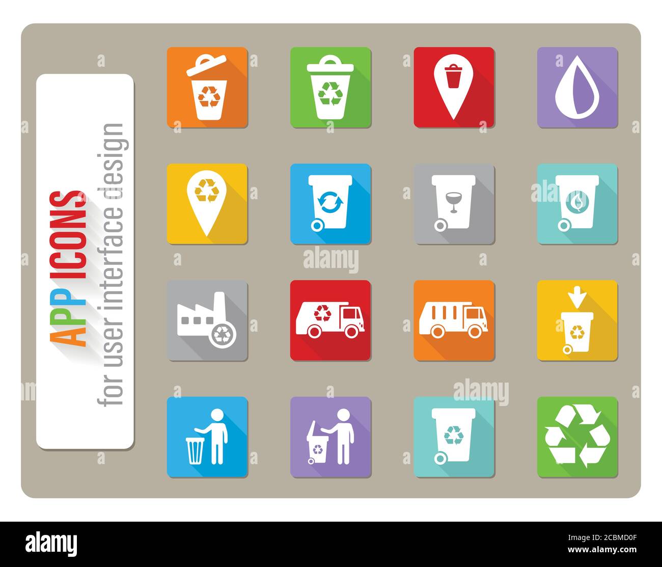 Garbage simply icons Stock Vector Image & Art - Alamy