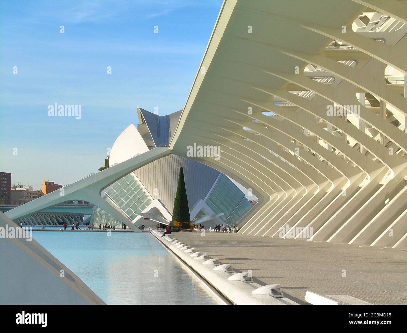 VALENCIA, SPAIN - Dec 01, 2007: White futuristic building modern ...