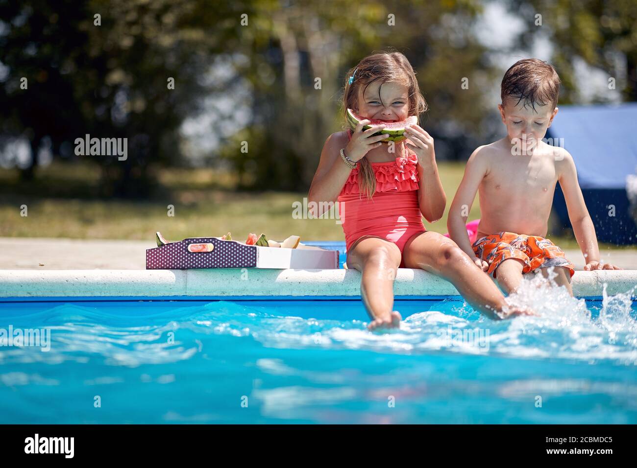 Watermelon with water splash hi-res stock photography and images - Alamy